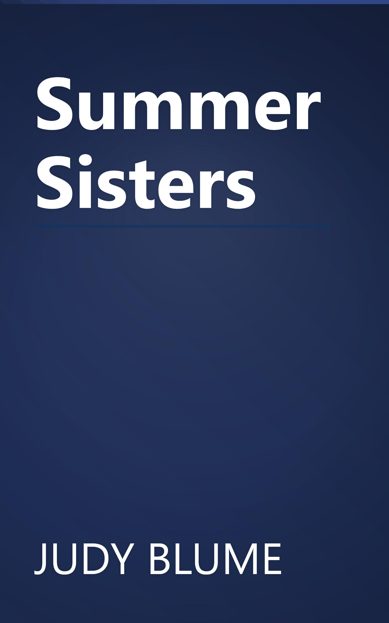 Summer Sisters book cover