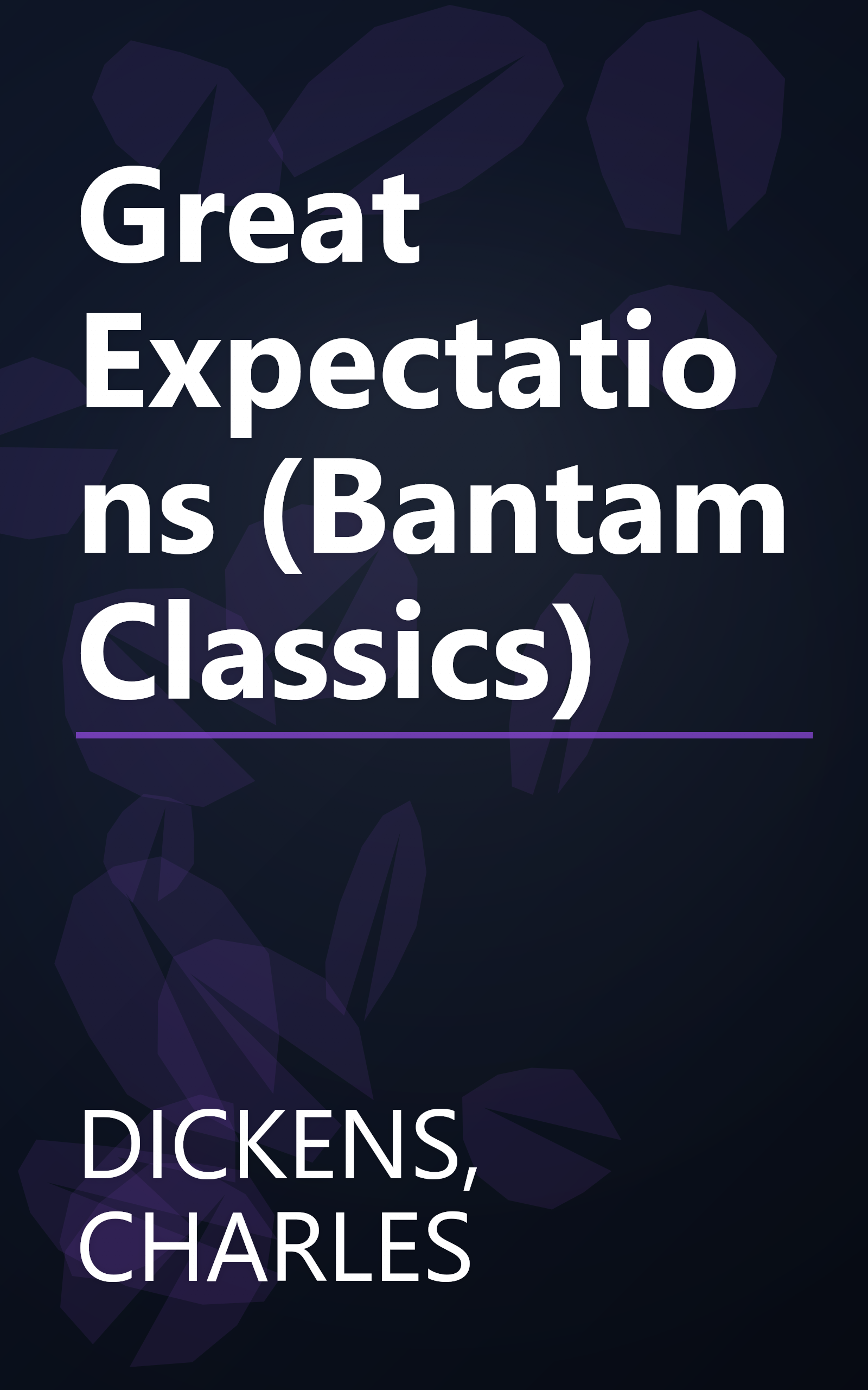 Great Expectations (Bantam Classics) book cover