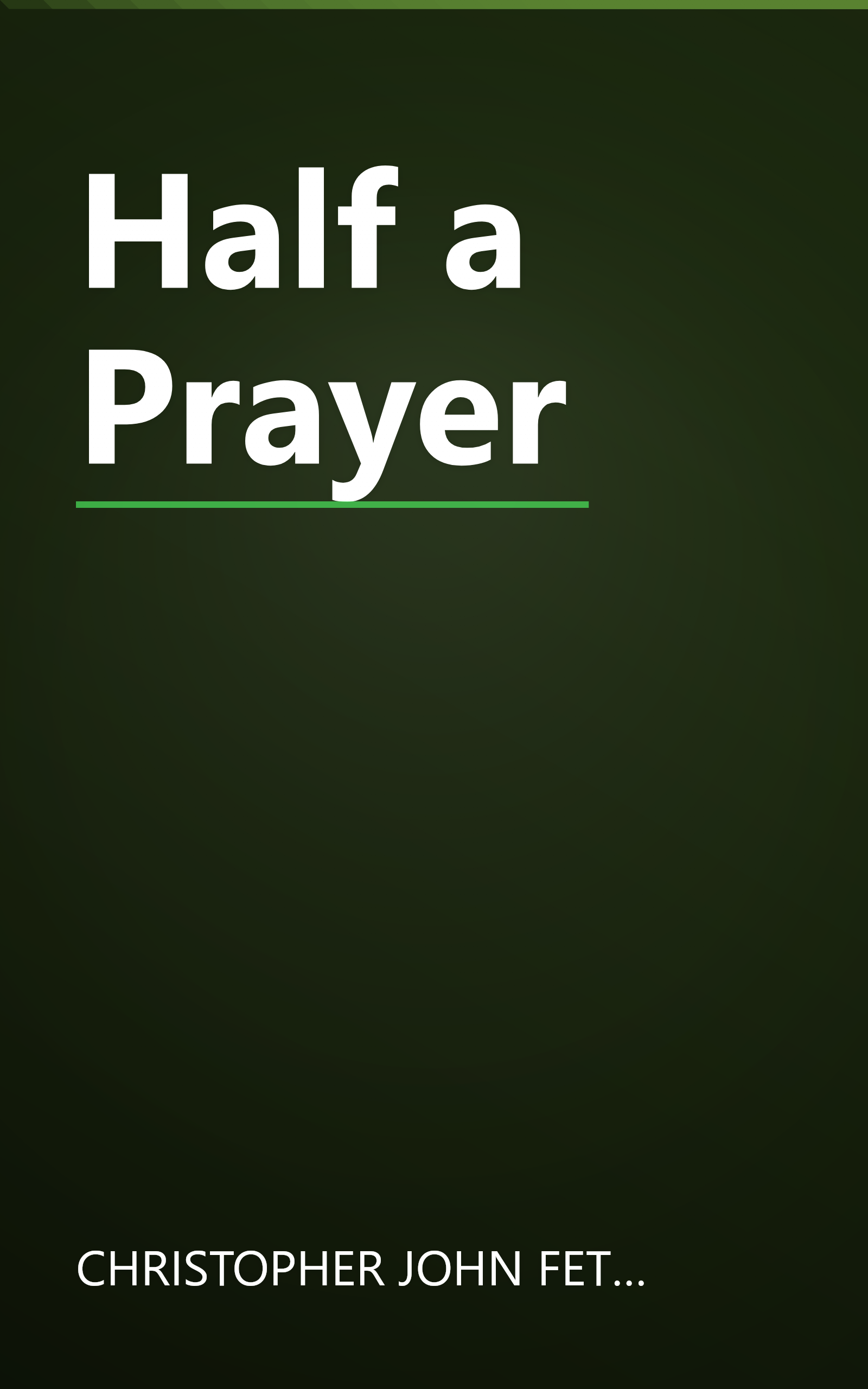 Half a Prayer book cover
