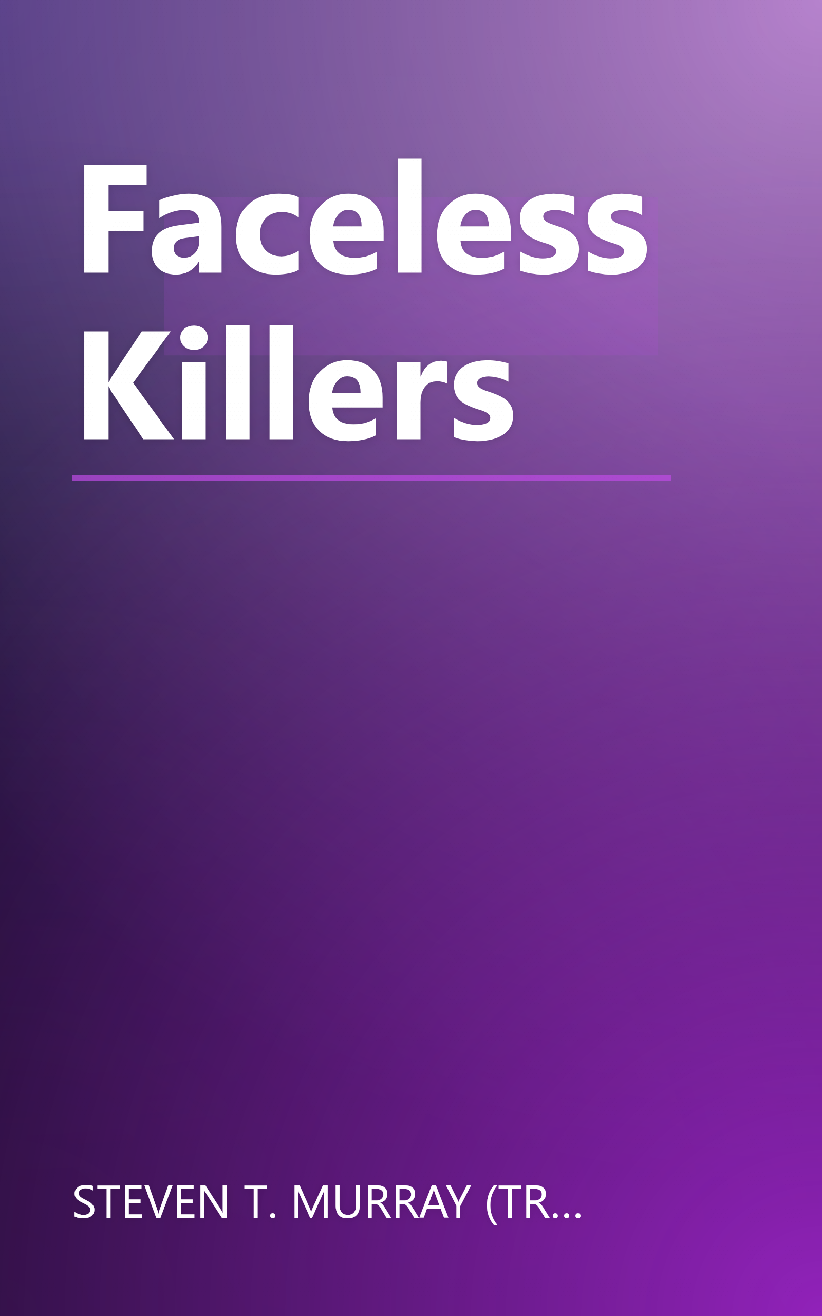 Faceless Killers book cover