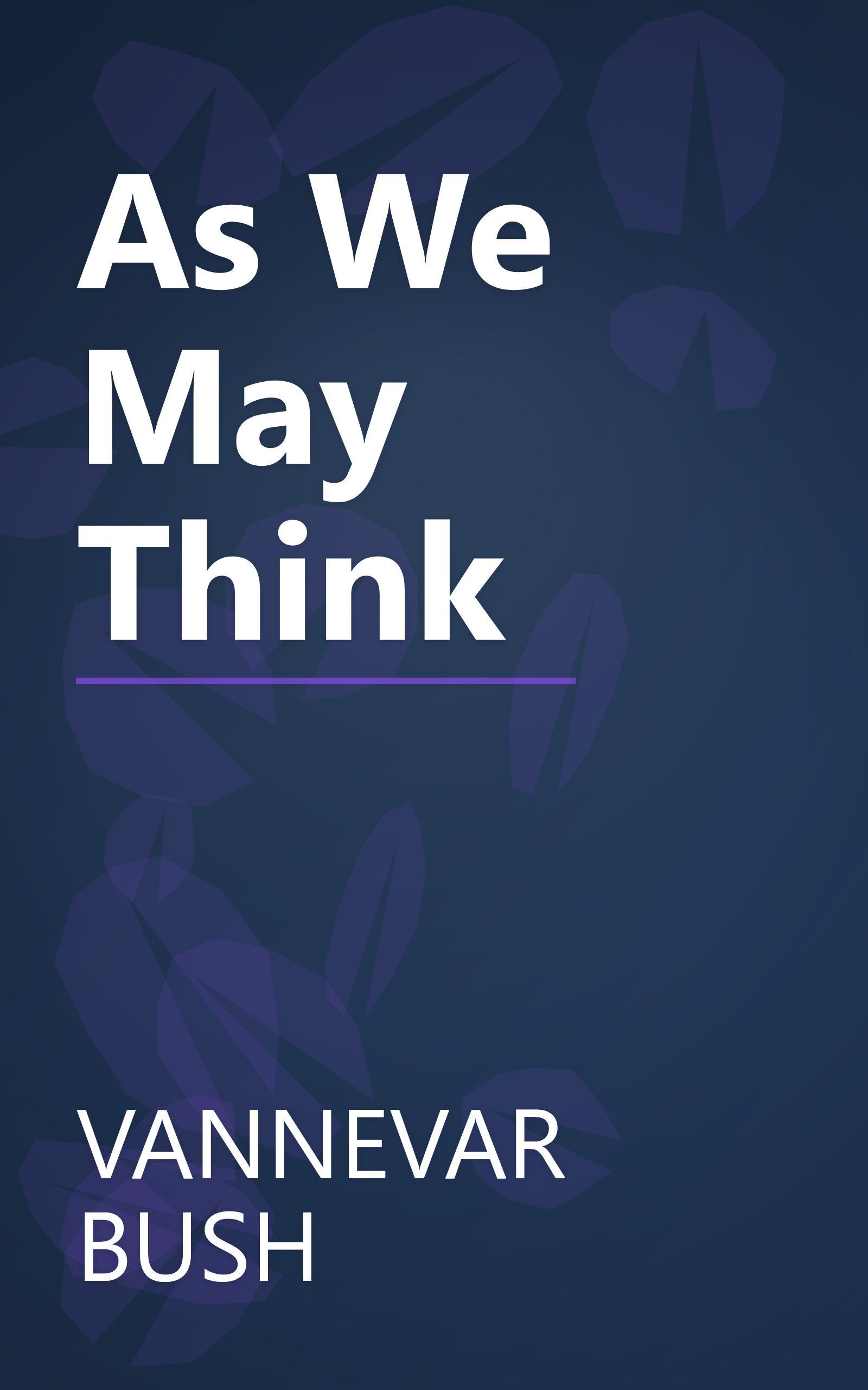 As We May Think book cover