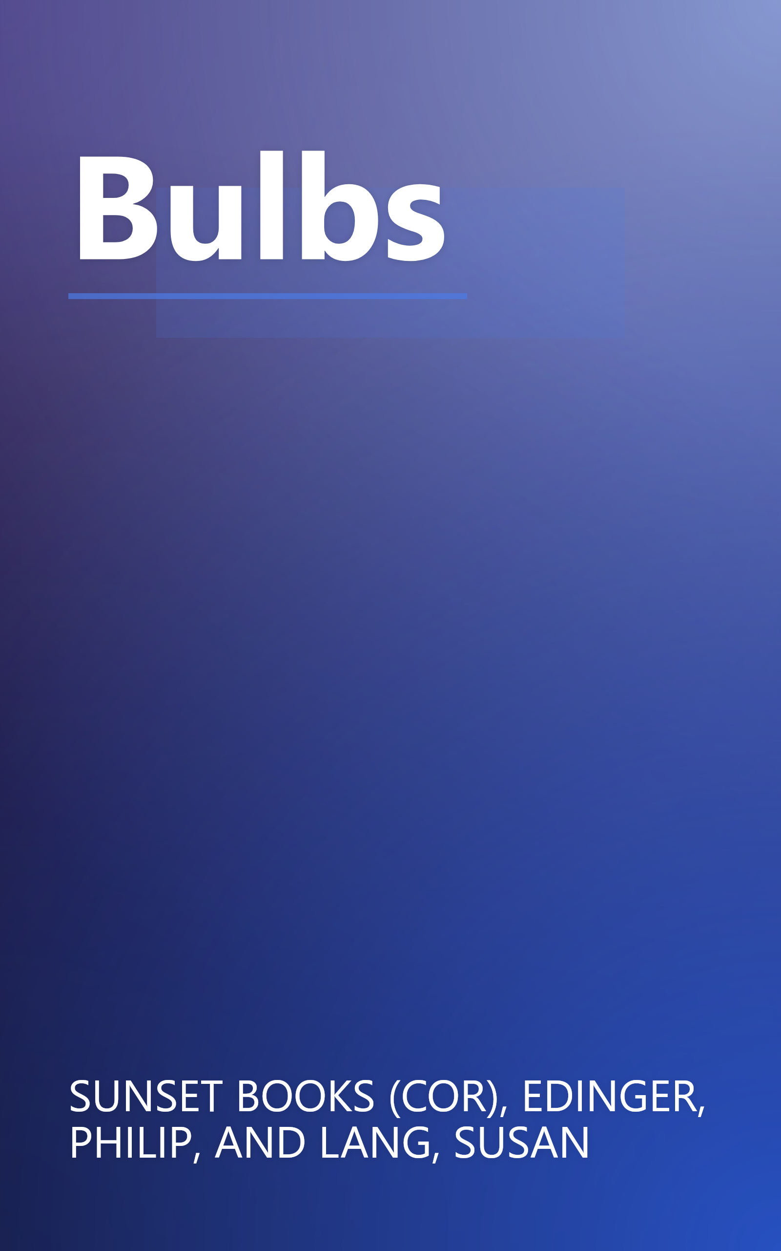 Bulbs book cover