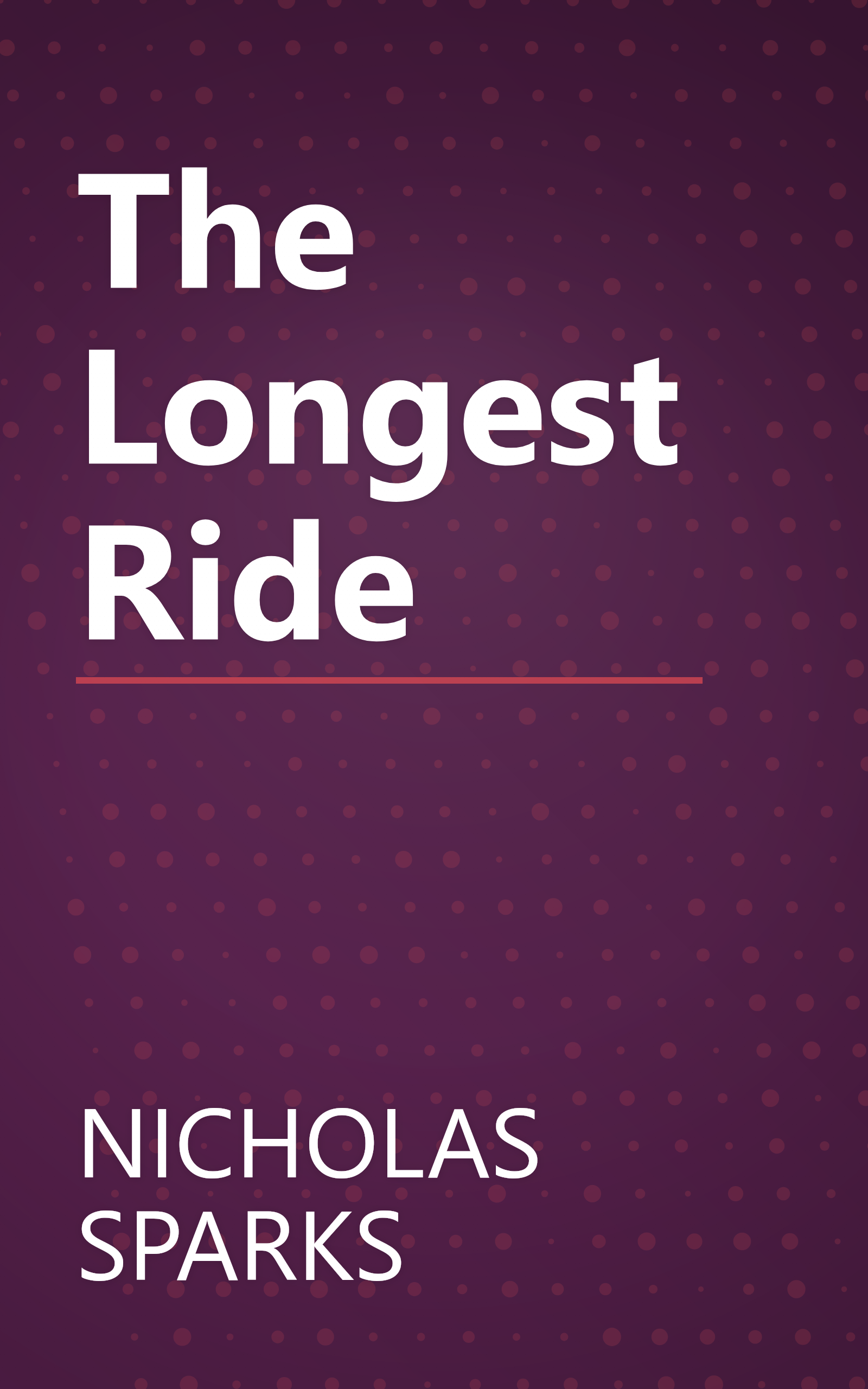 The Longest Ride book cover