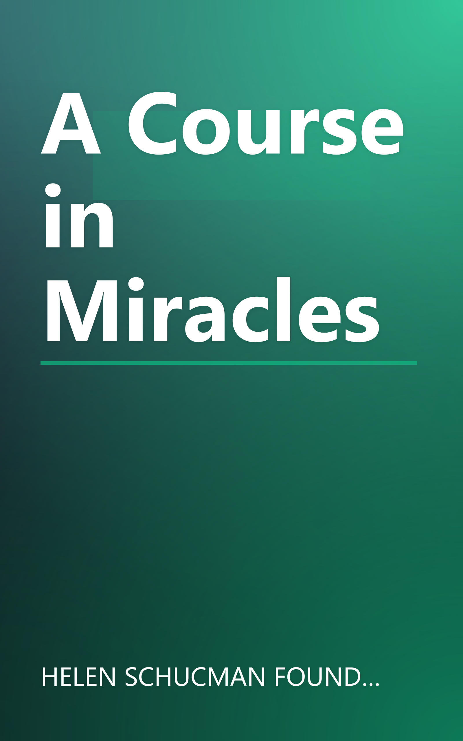 A Course in Miracles book cover