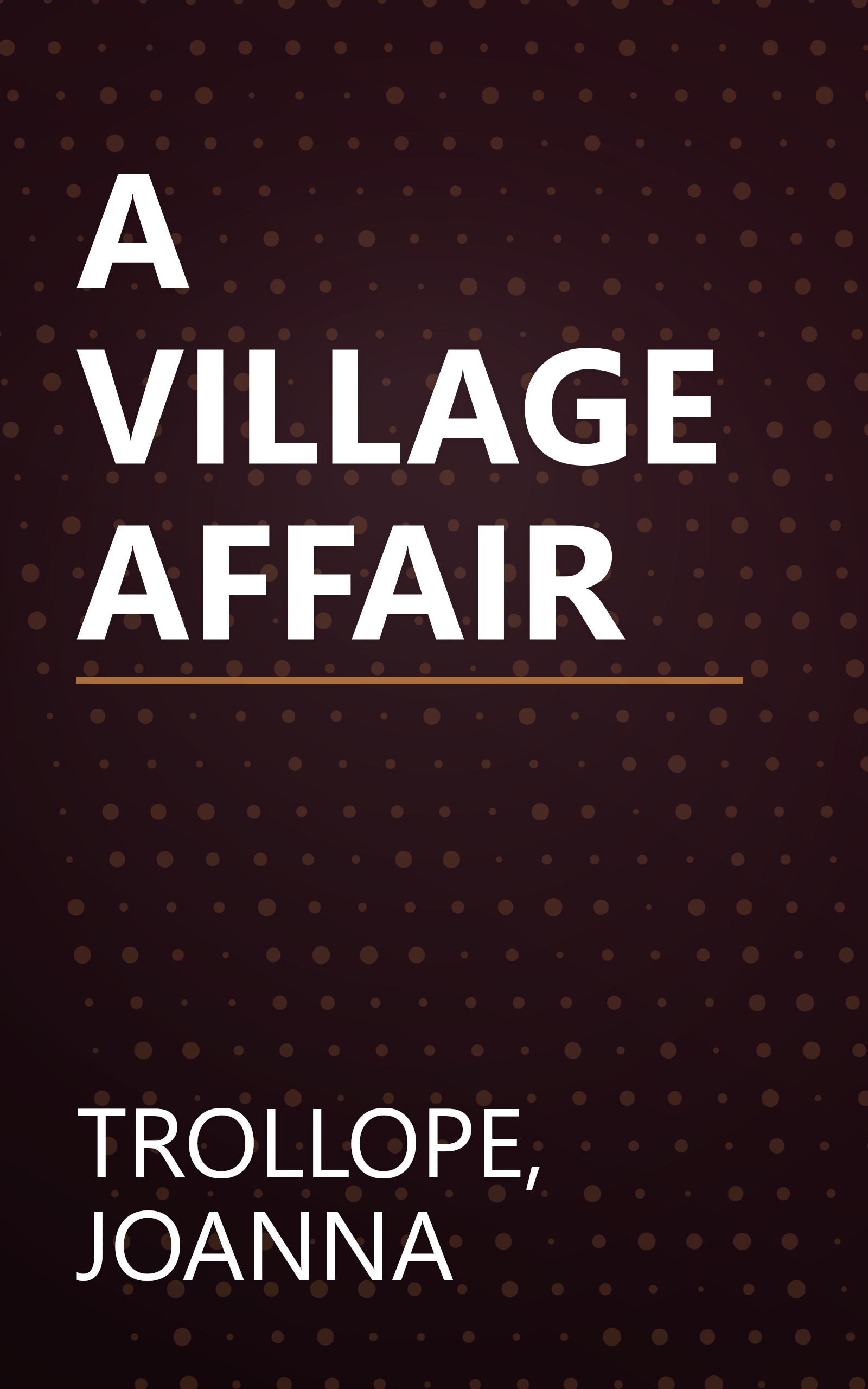 A VILLAGE AFFAIR book cover