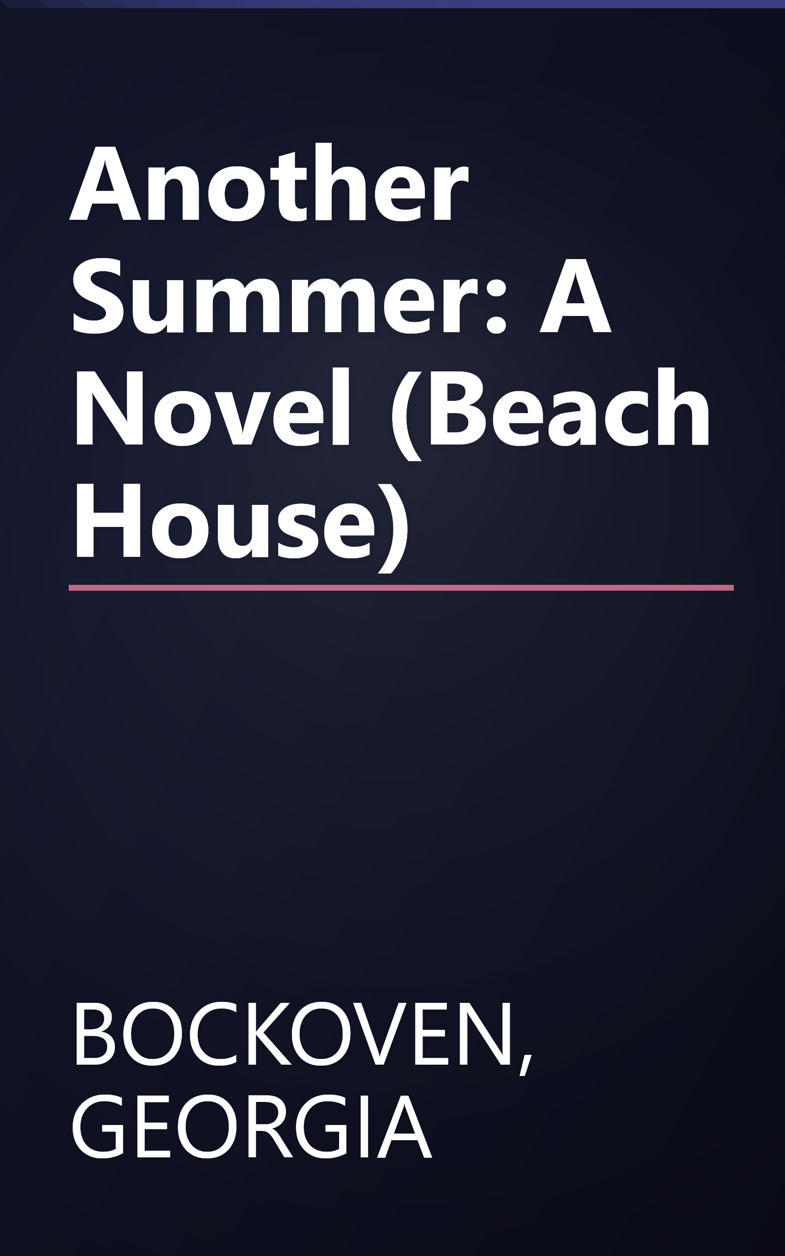 Another Summer: A Novel (Beach House) book cover