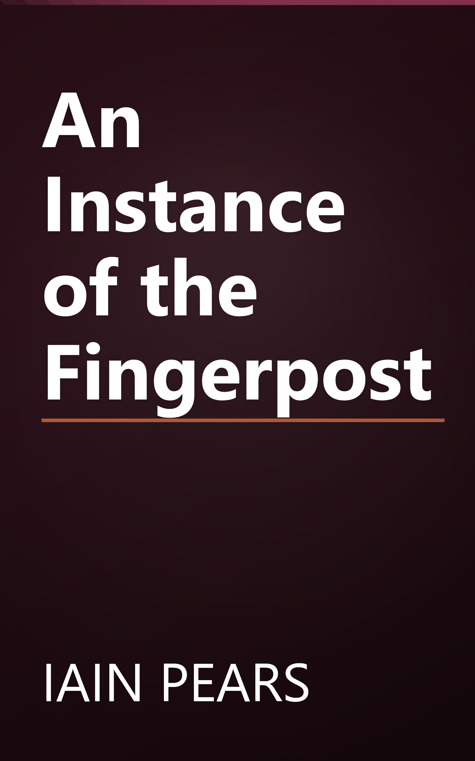 An Instance of the Fingerpost book cover