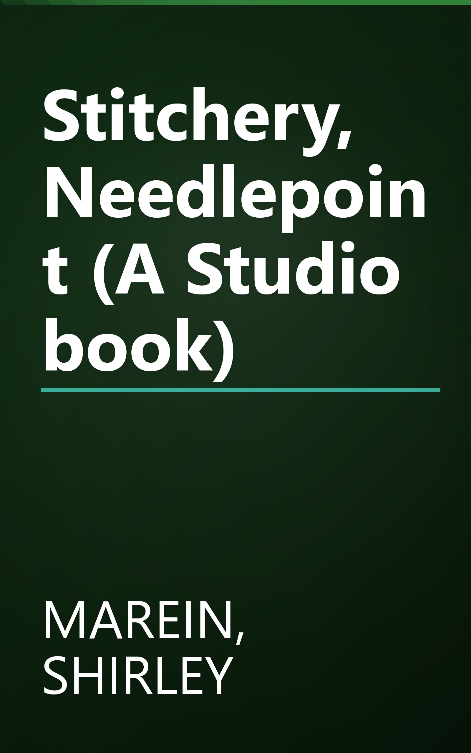 Stitchery, Needlepoint (A Studio book) book cover