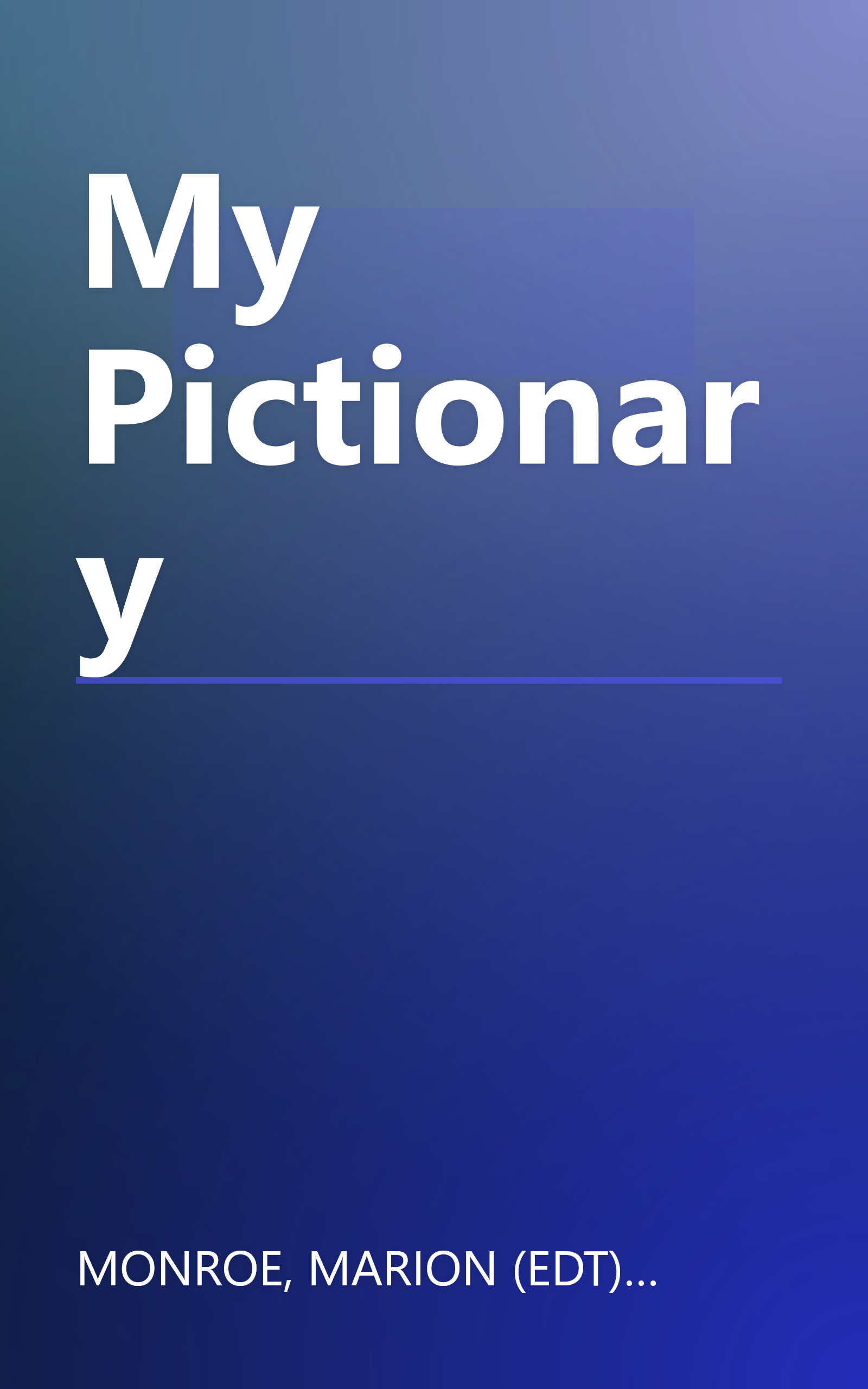 My Pictionary book cover