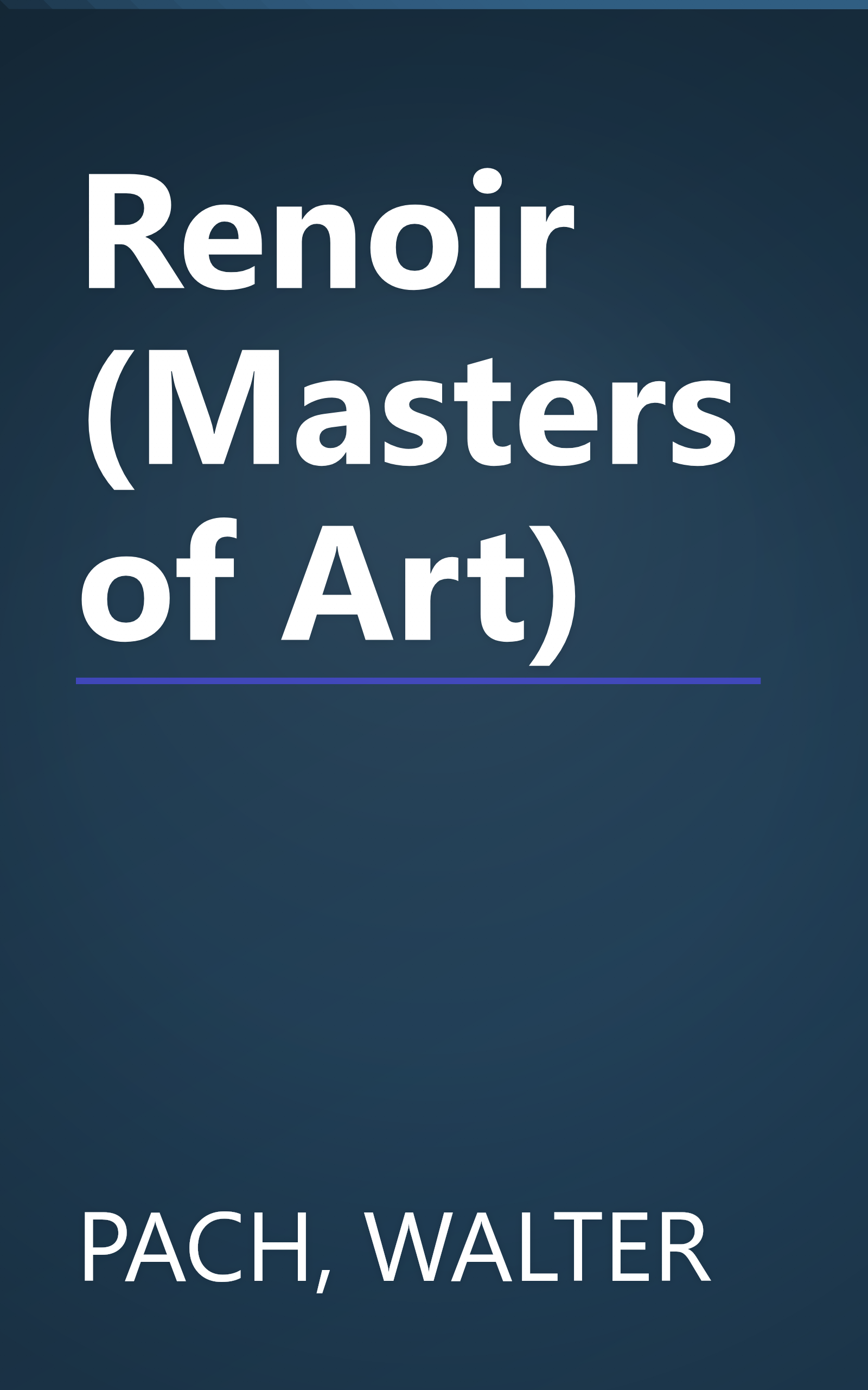Renoir (Masters of Art) book cover