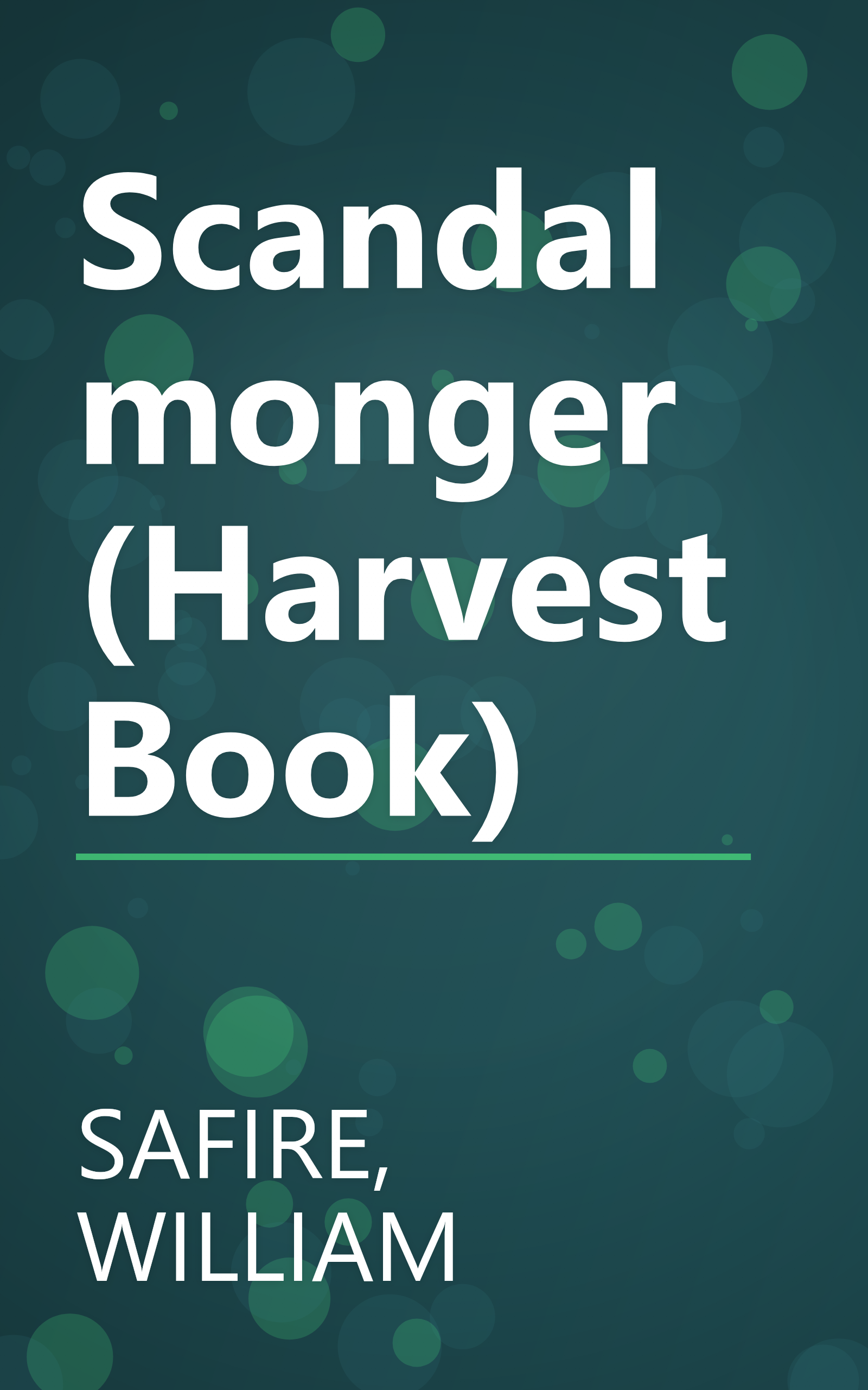 Scandalmonger (Harvest Book) book cover