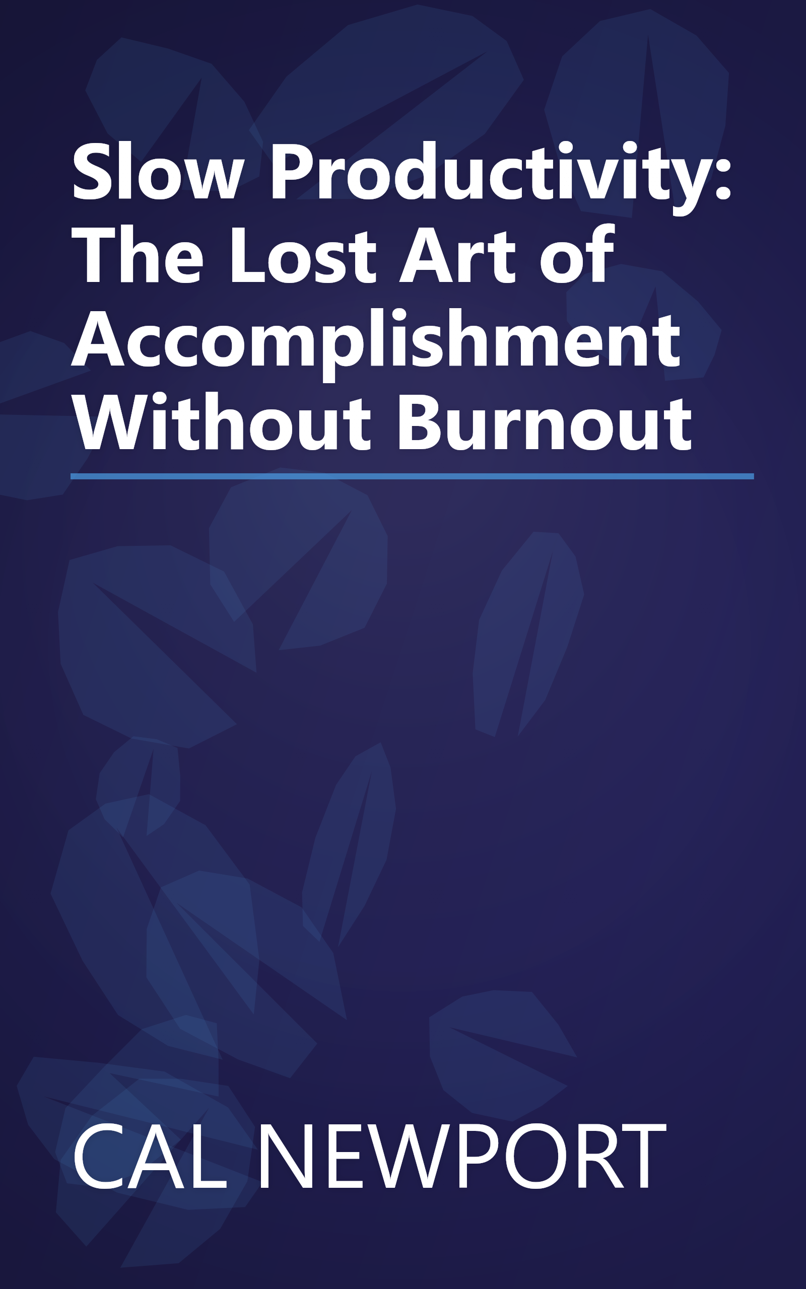 Slow Productivity: The Lost Art of Accomplishment Without Burnout book cover