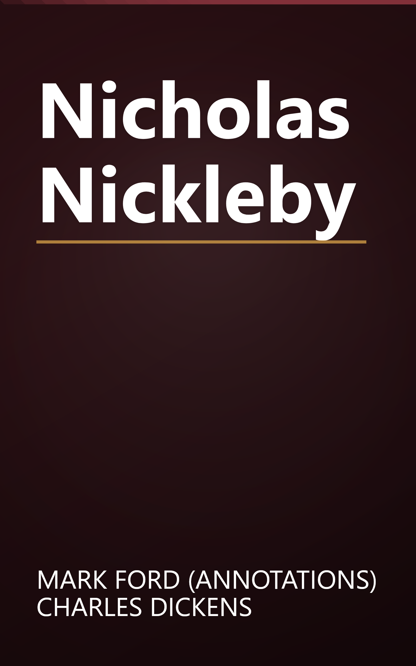Nicholas Nickleby book cover