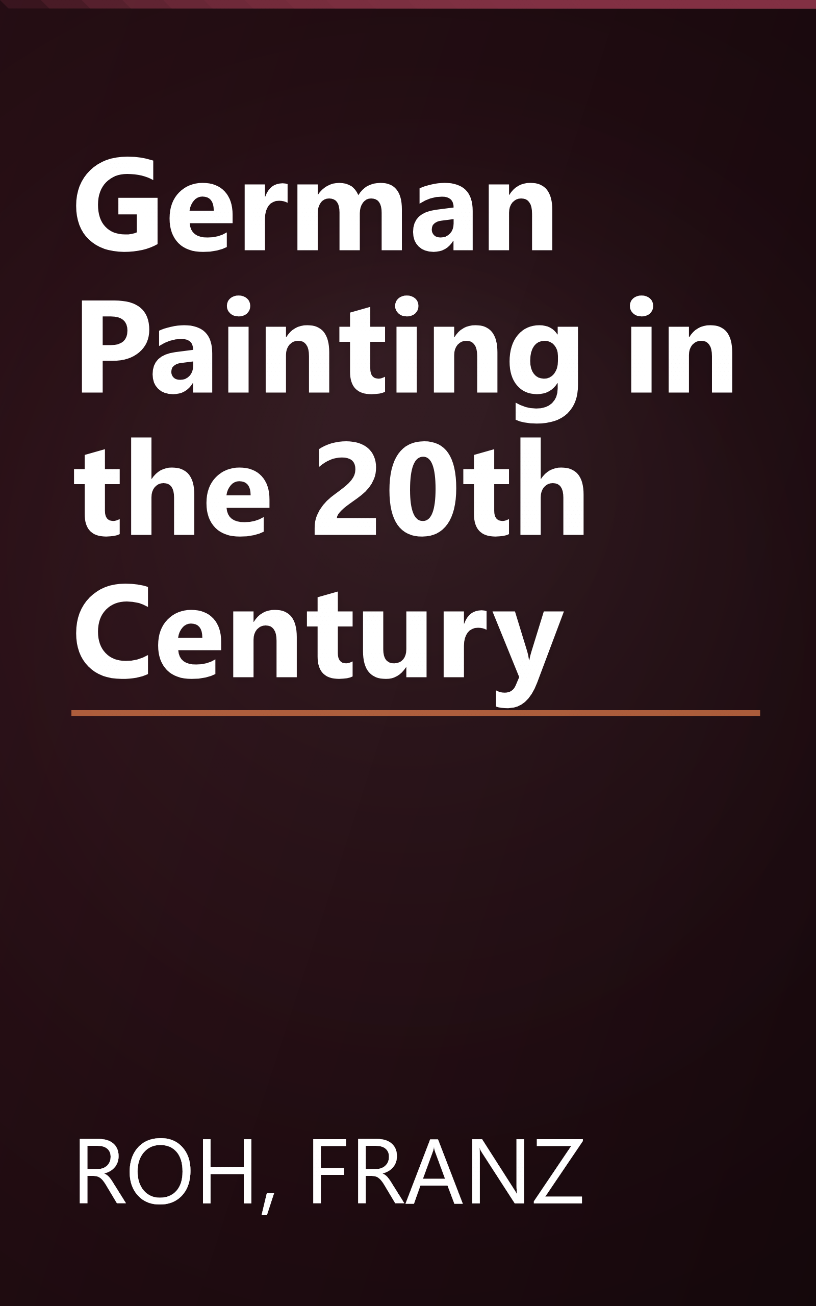 German Painting in the 20th Century book cover