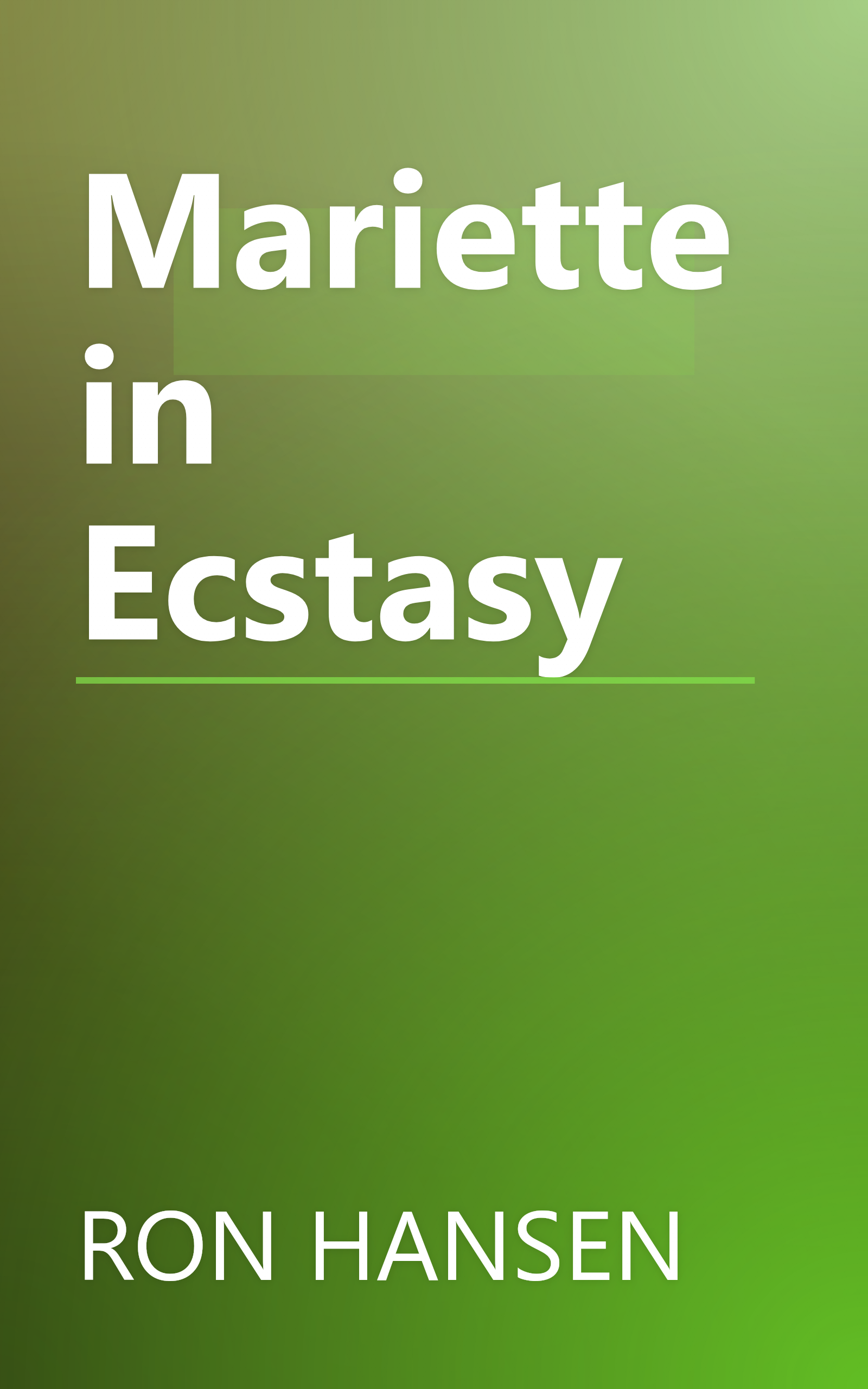 Mariette in Ecstasy book cover