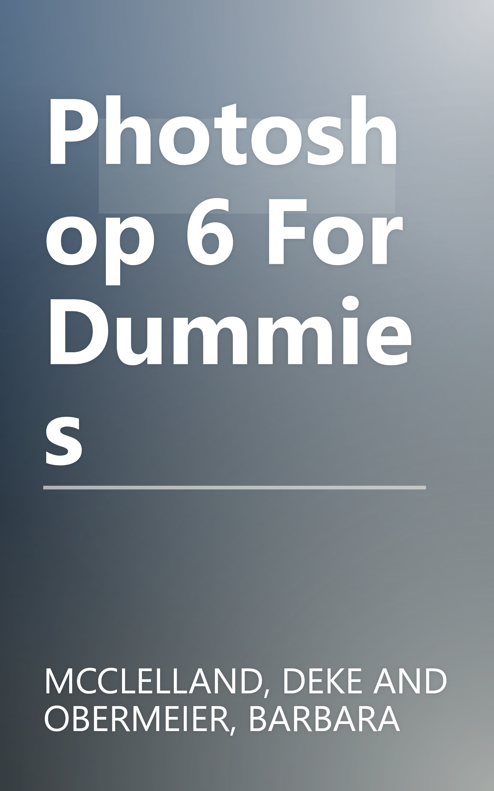 Photoshop 6 For Dummies book cover