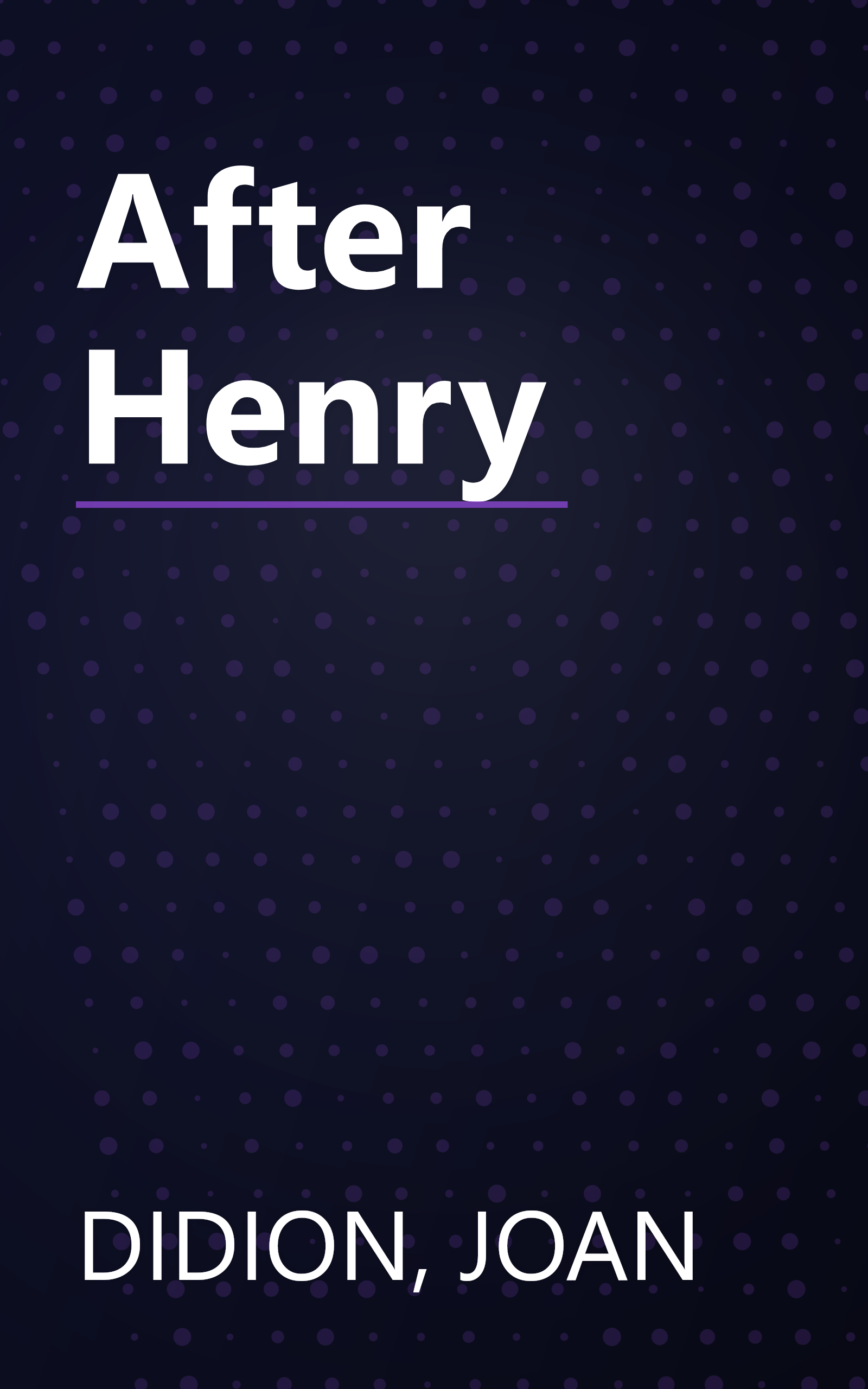 After Henry book cover