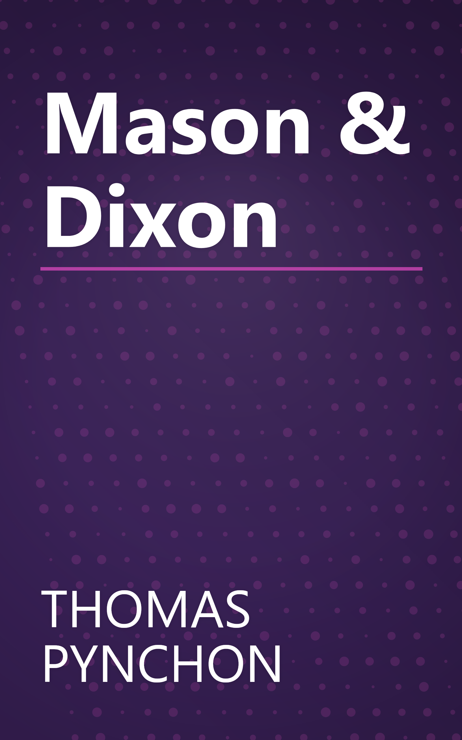 Mason & Dixon book cover