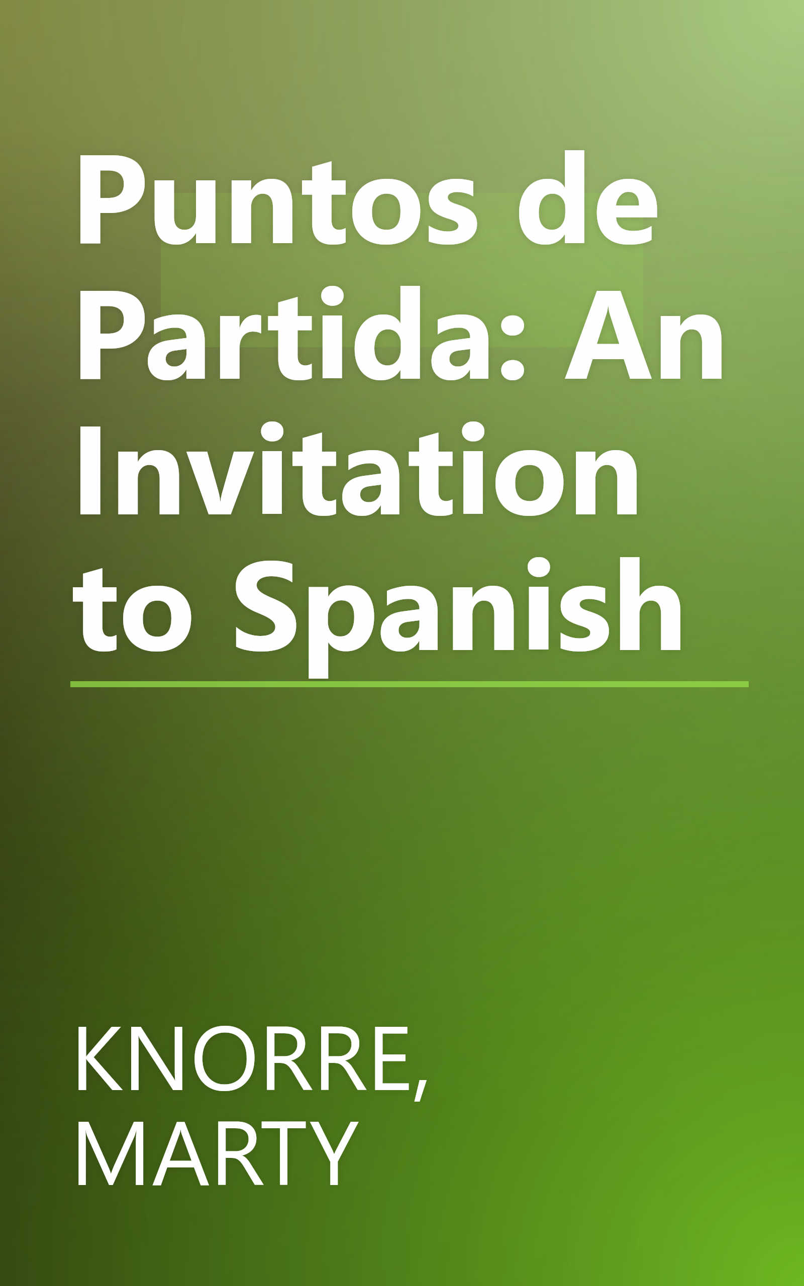 Puntos de Partida: An Invitation to Spanish book cover