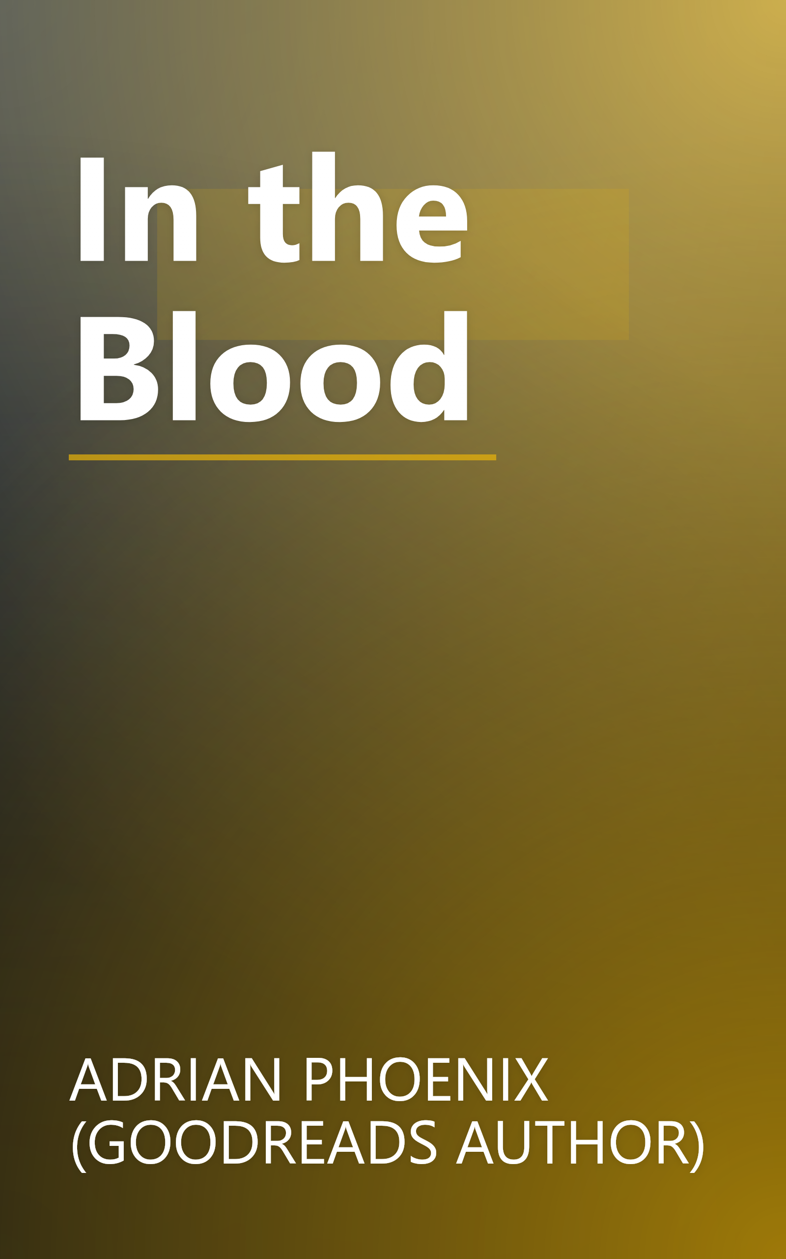 In the Blood book cover