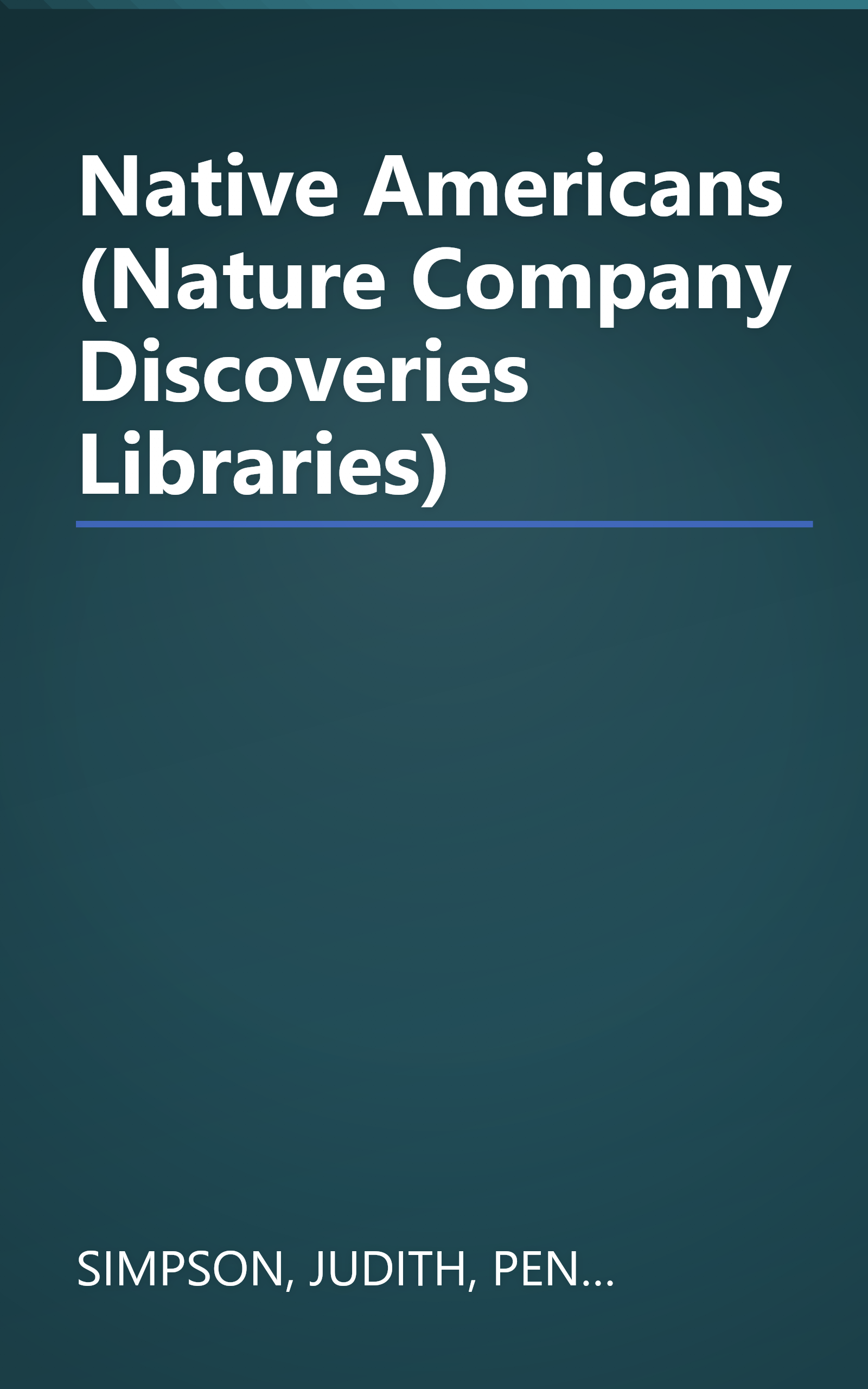 Native Americans (Nature Company Discoveries Libraries) book cover