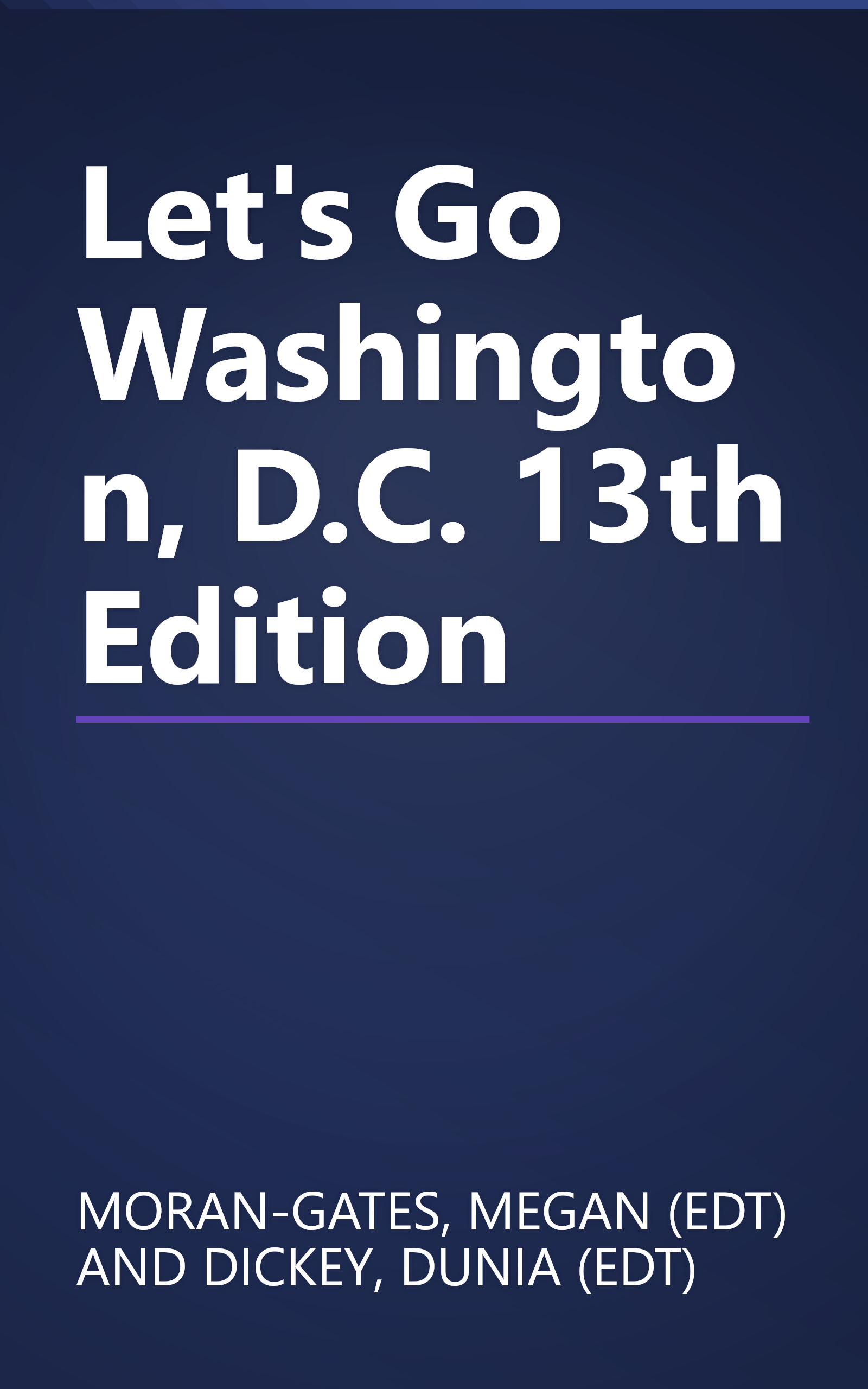 Let's Go Washington, D.C. 13th Edition book cover