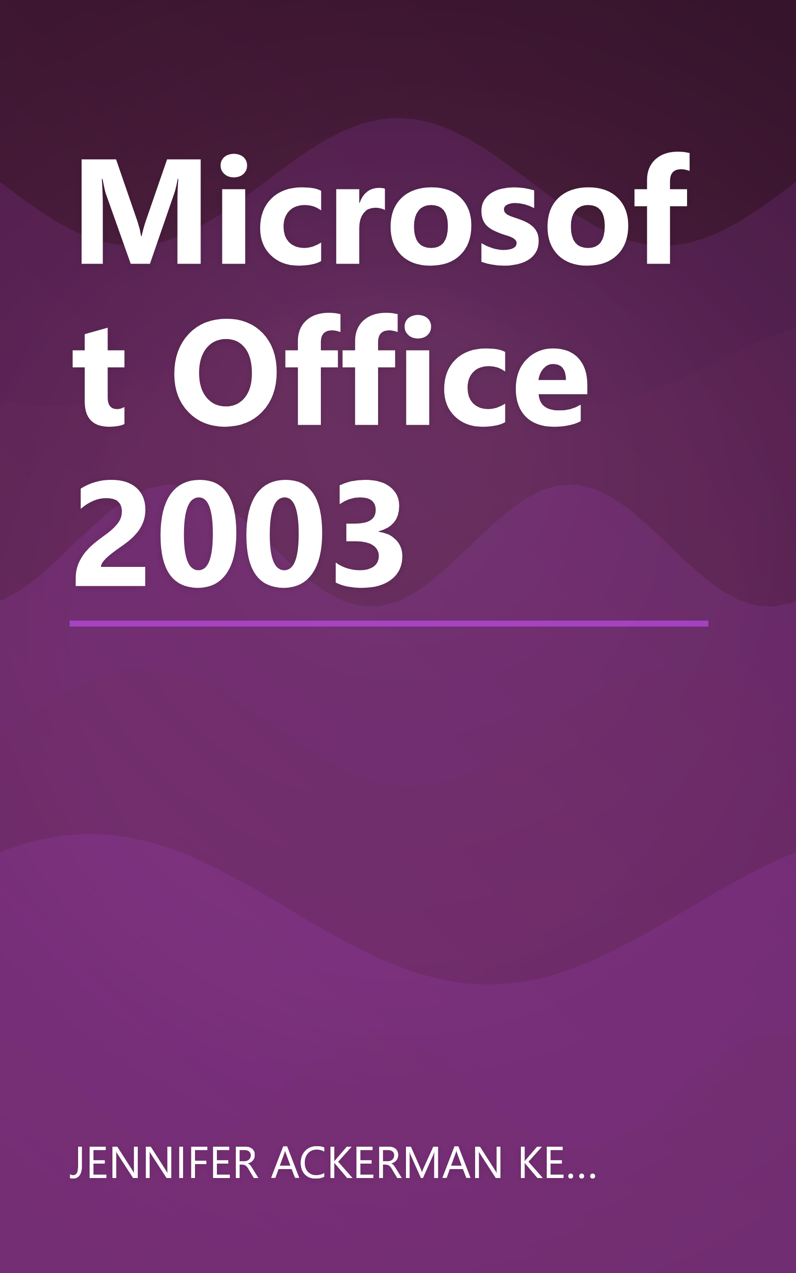 Microsoft Office 2003 book cover