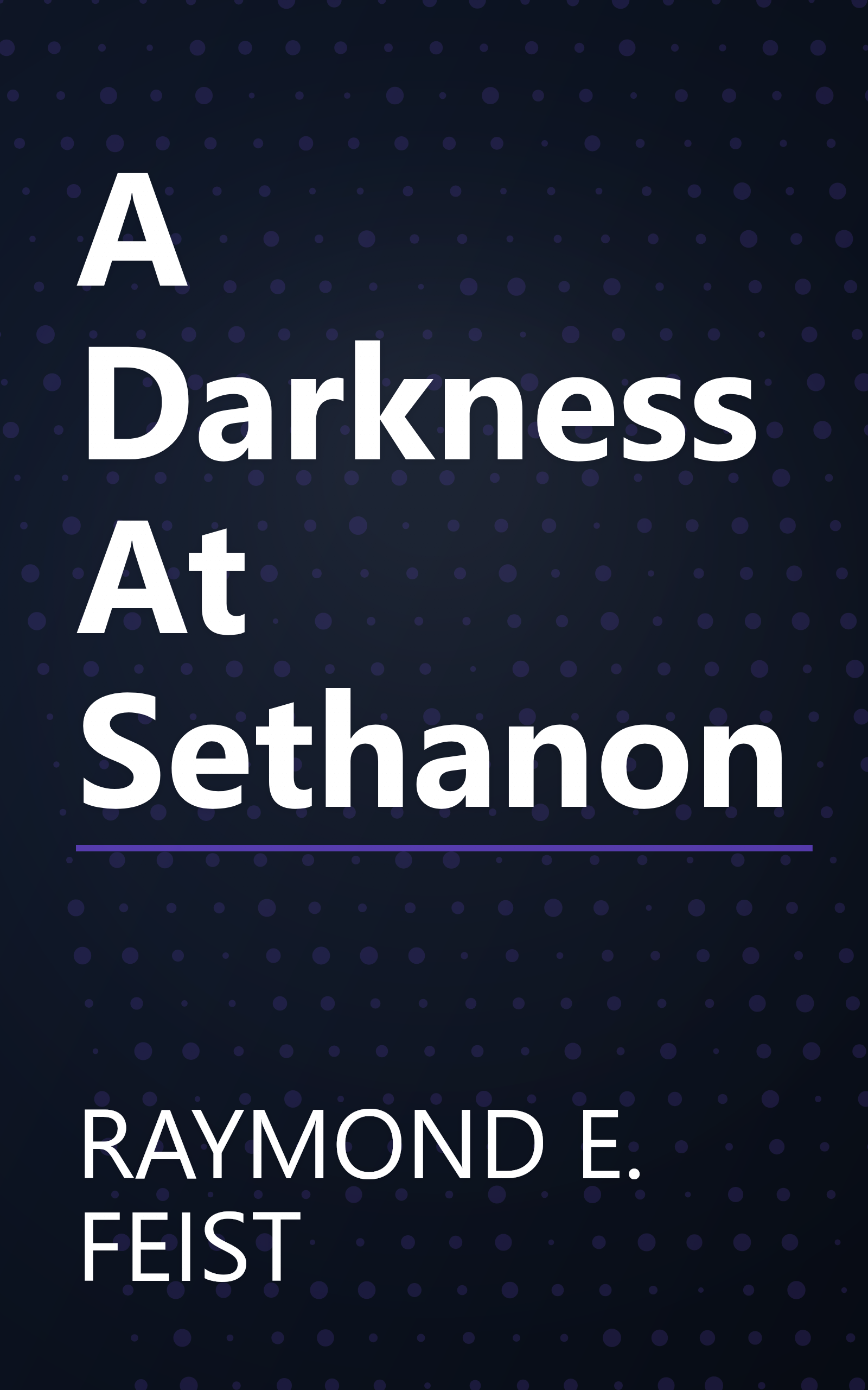A Darkness At Sethanon book cover