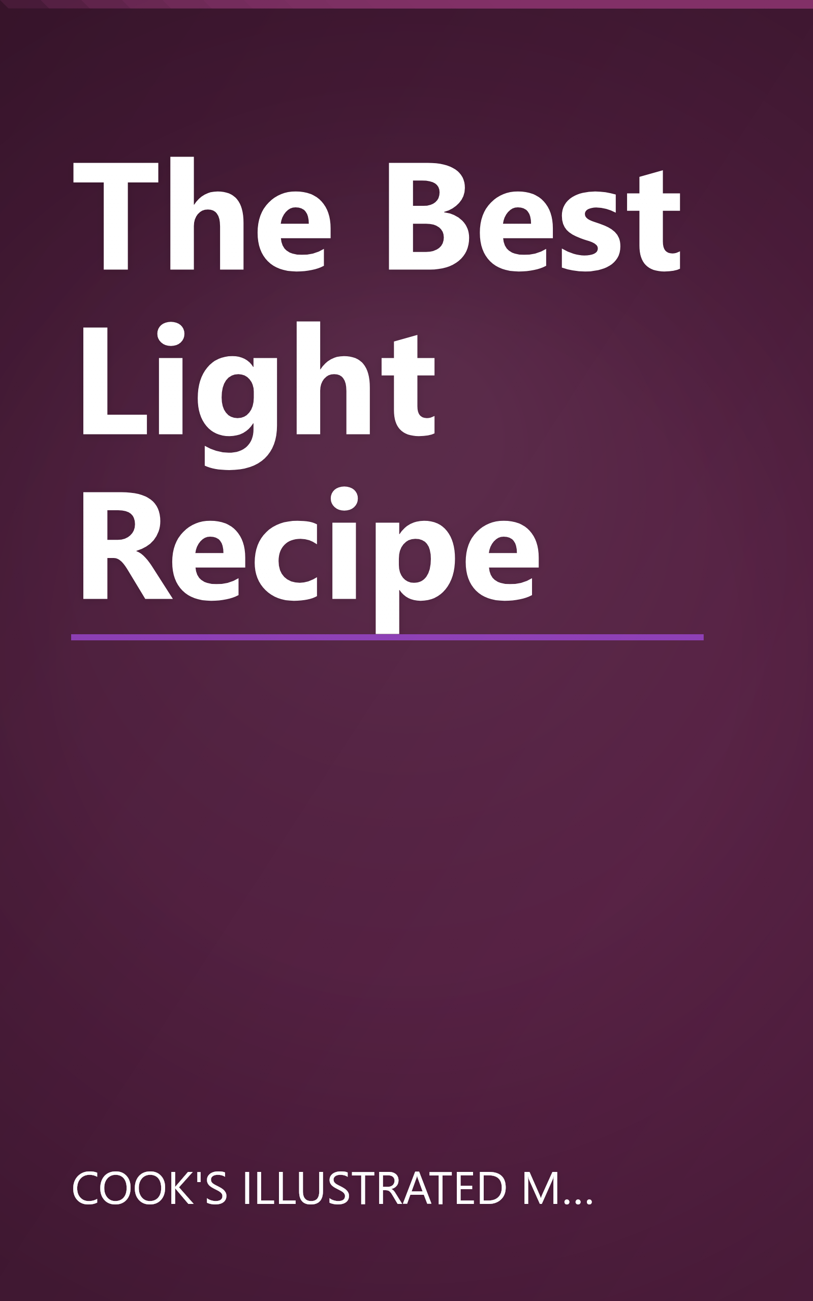 The Best Light Recipe book cover