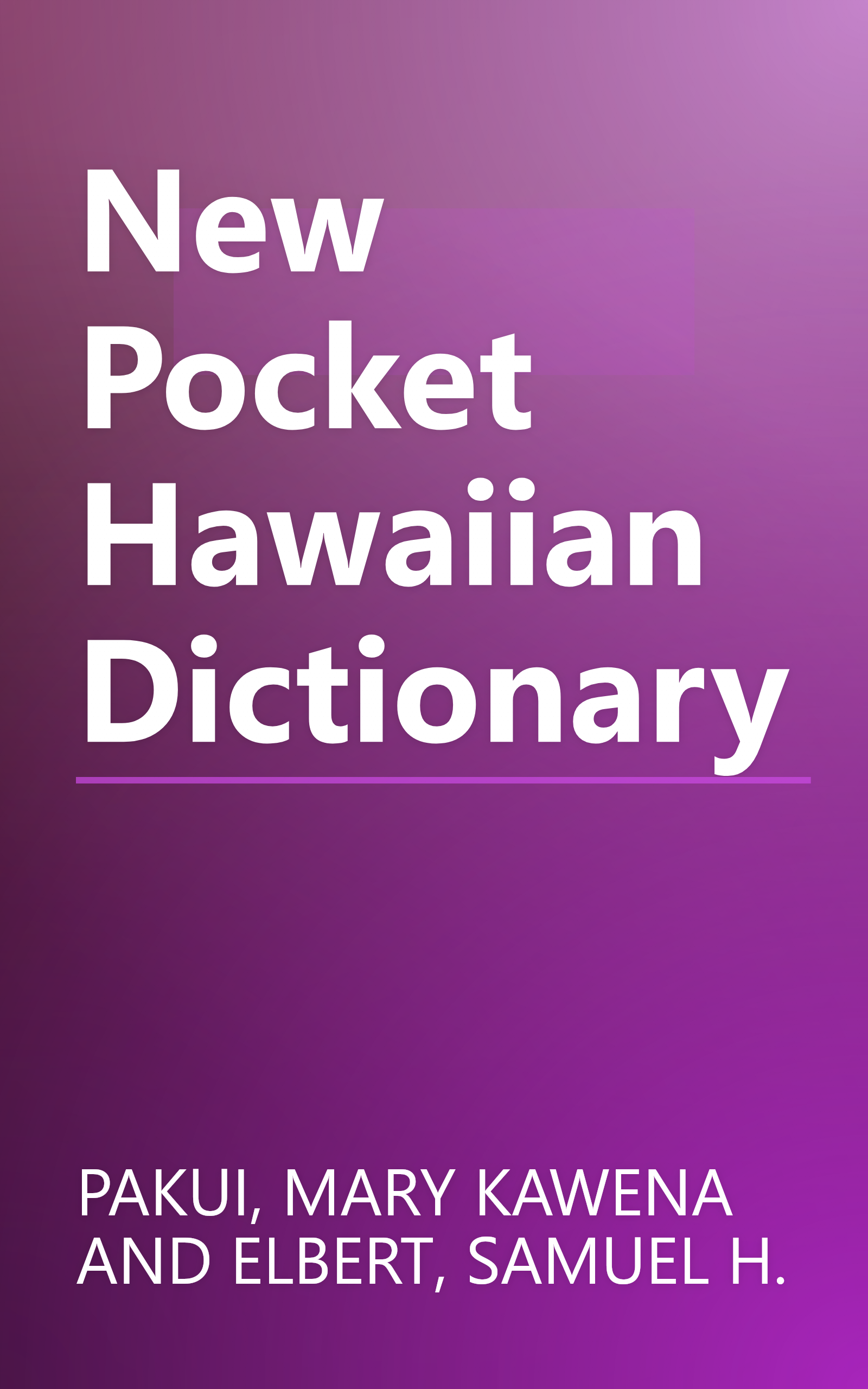 New Pocket Hawaiian Dictionary book cover