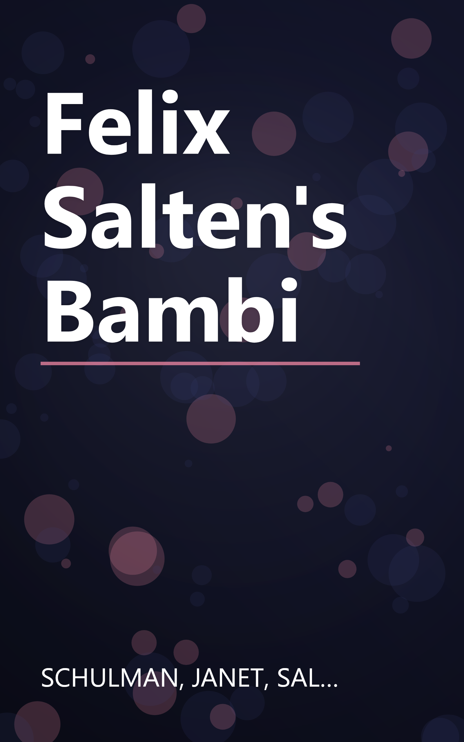 Felix Salten's Bambi book cover