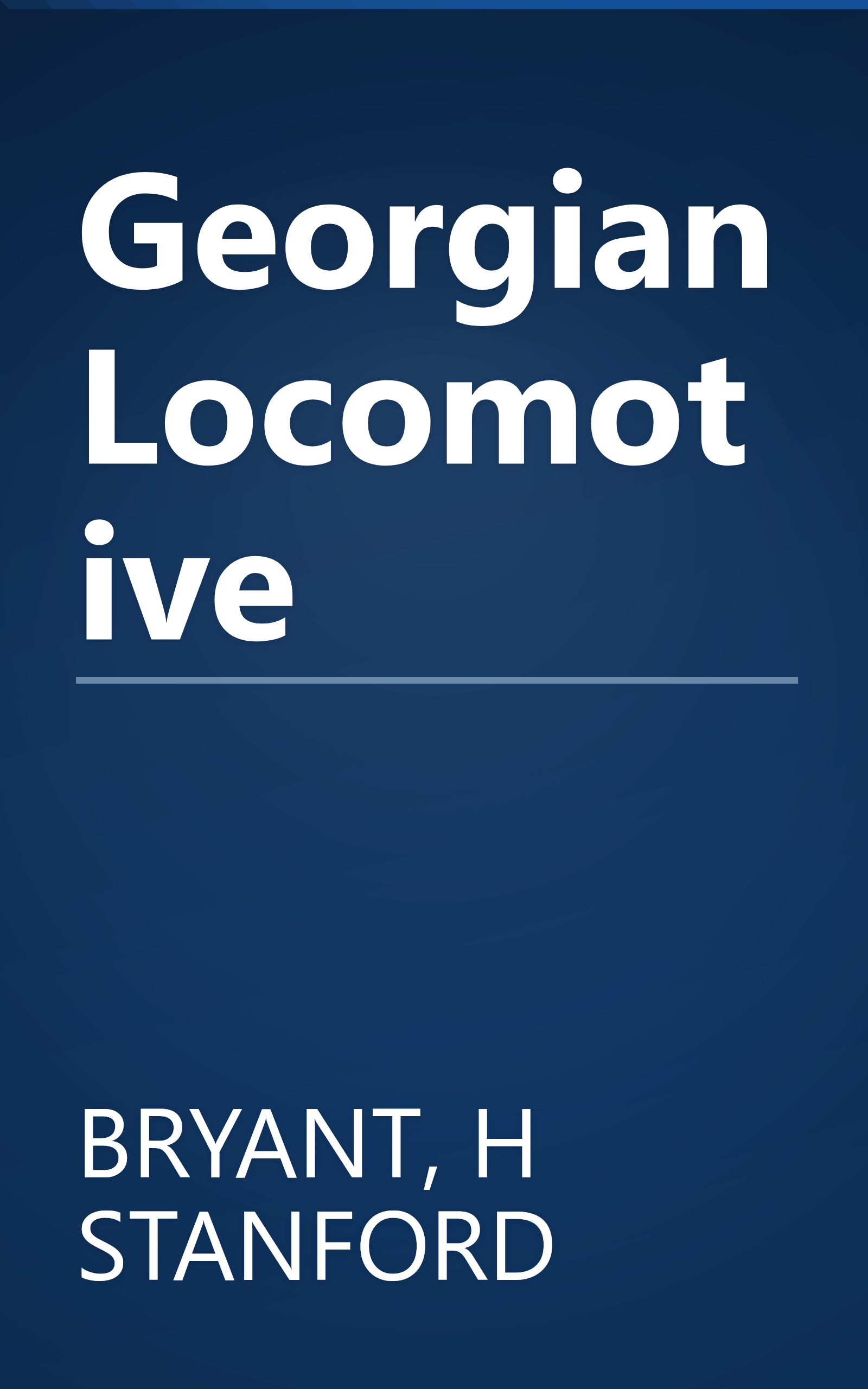 Georgian Locomotive book cover