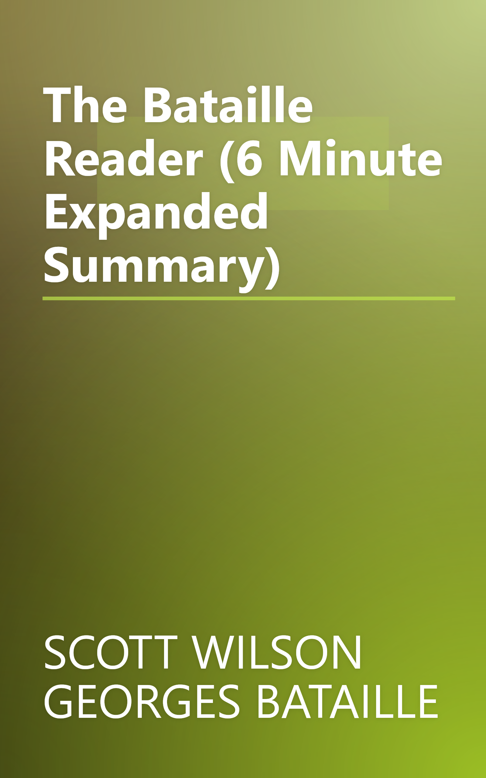 The Bataille Reader (6 Minute   Expanded Summary) book cover