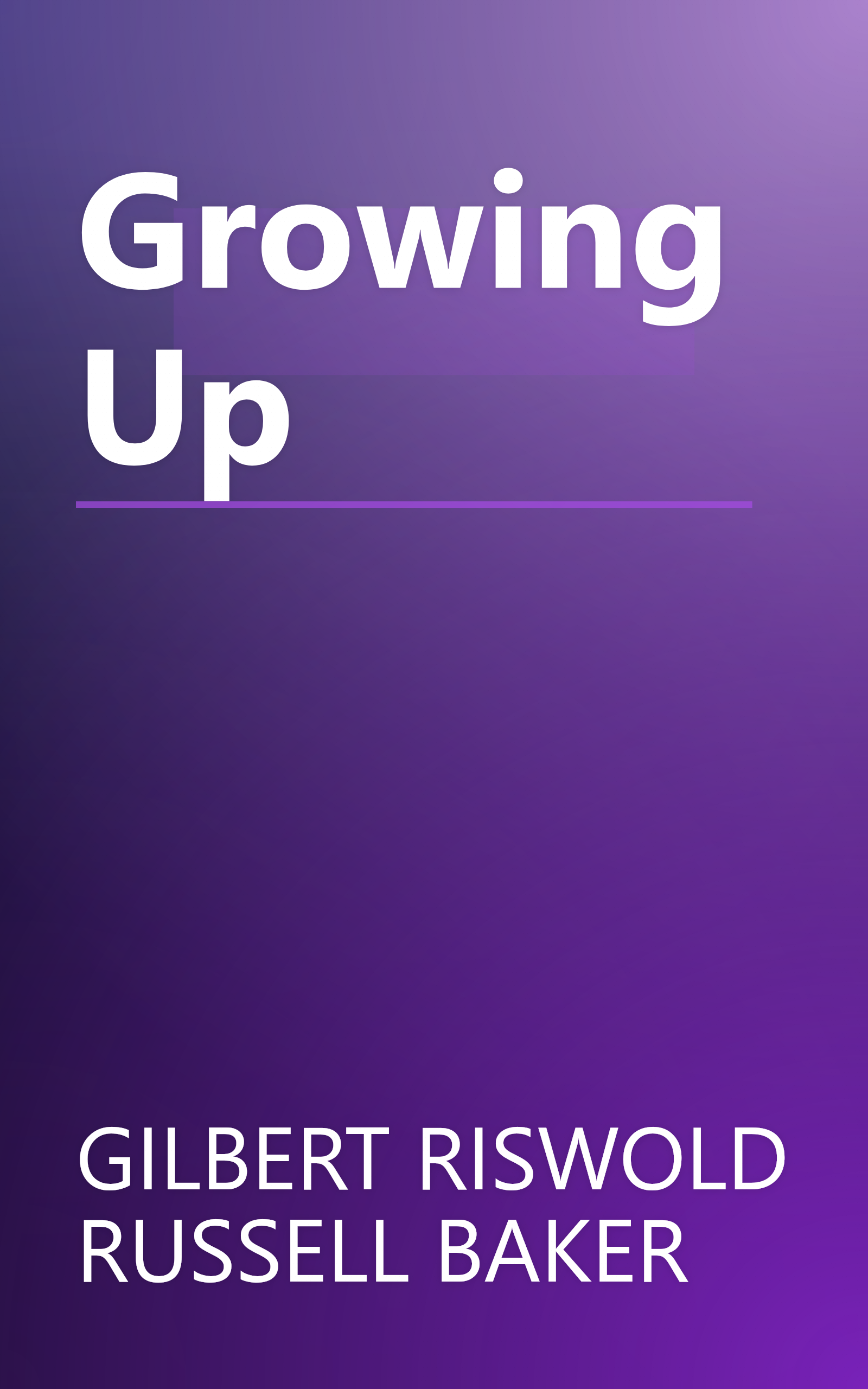 Growing Up book cover