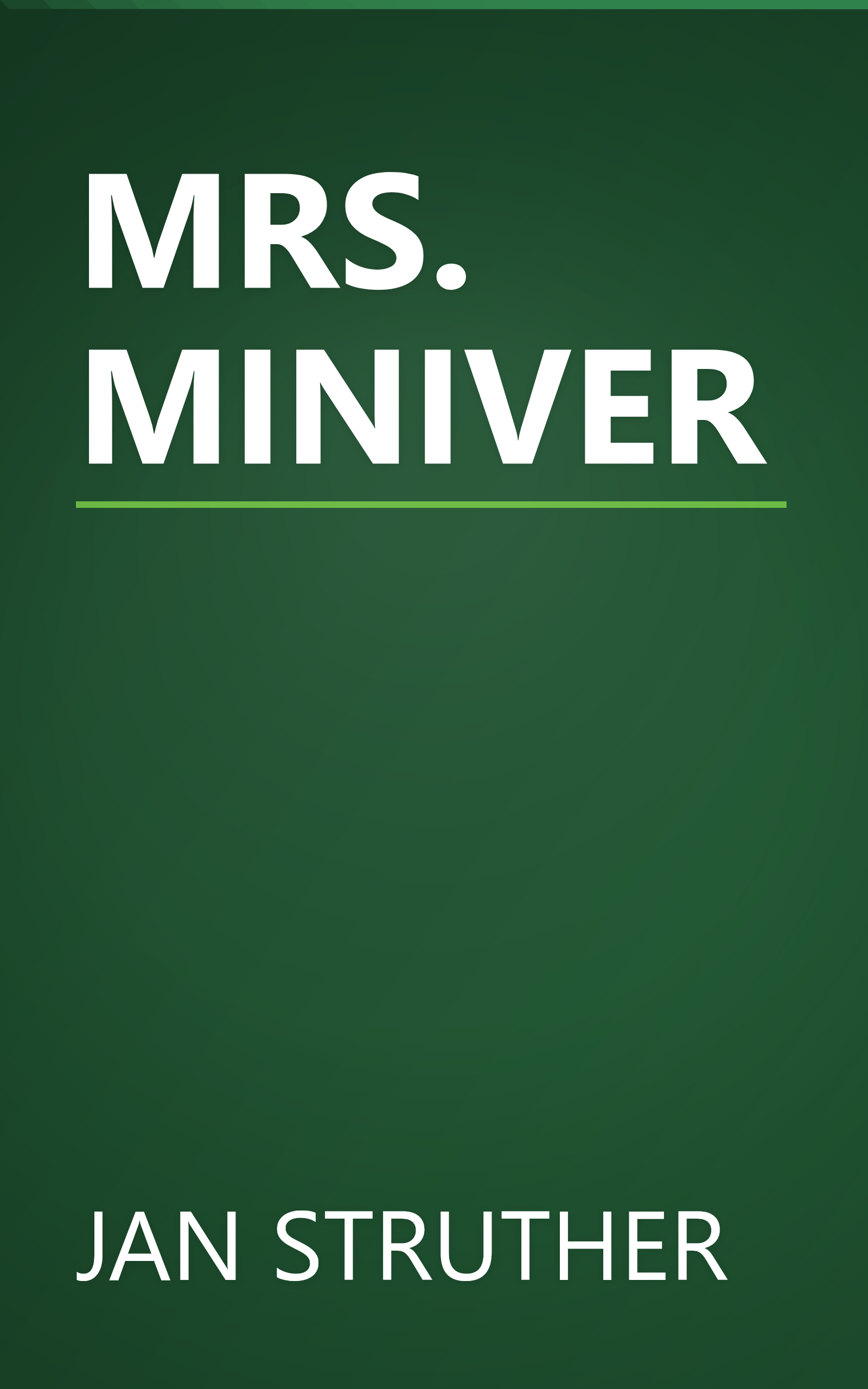 MRS. MINIVER book cover