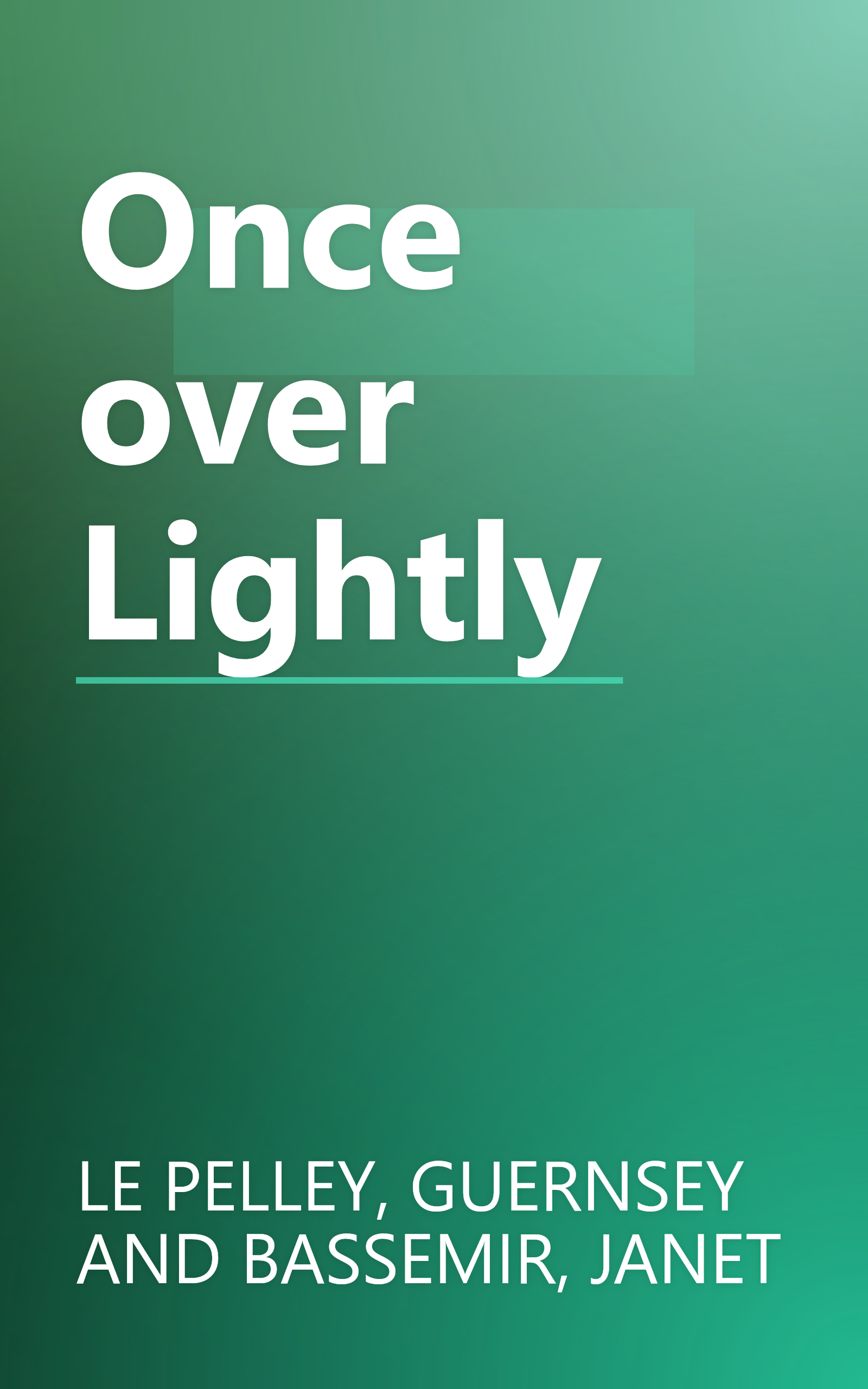Once over Lightly book cover