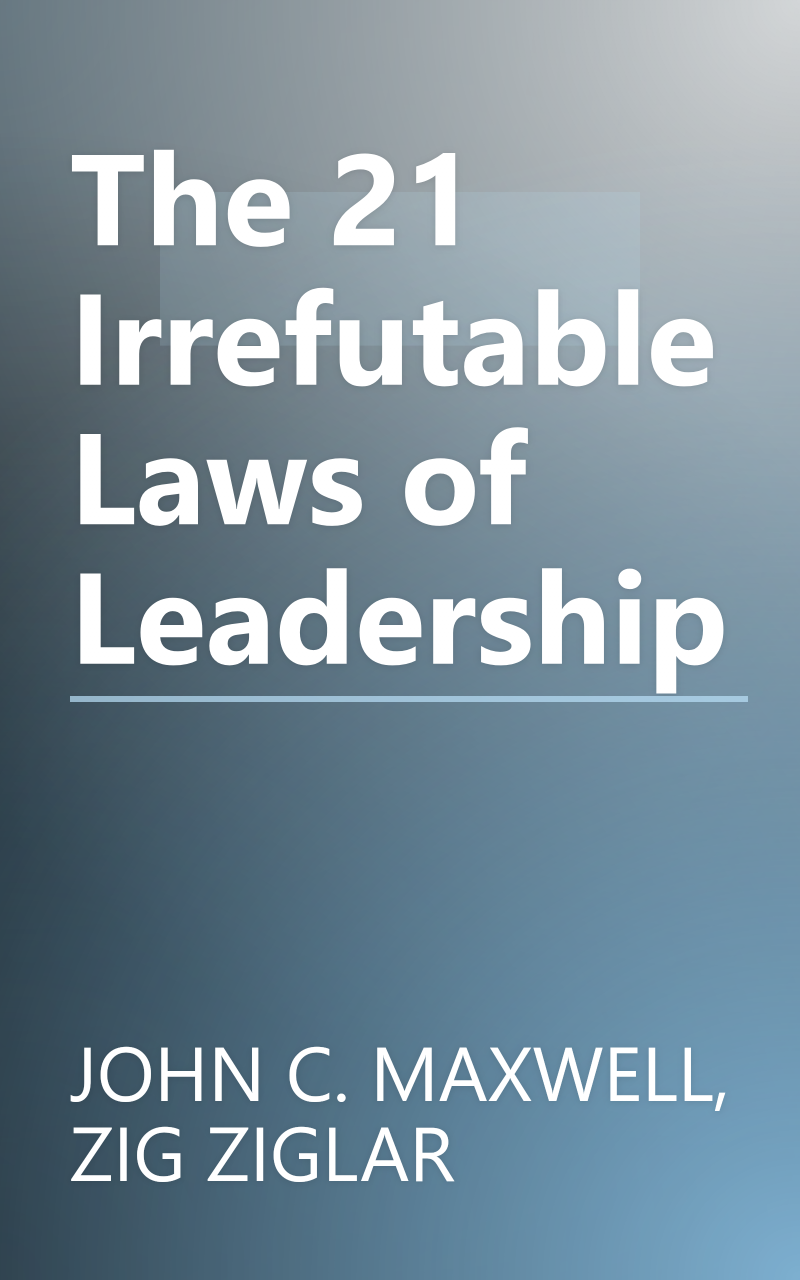 The 21 Irrefutable Laws of Leadership book cover