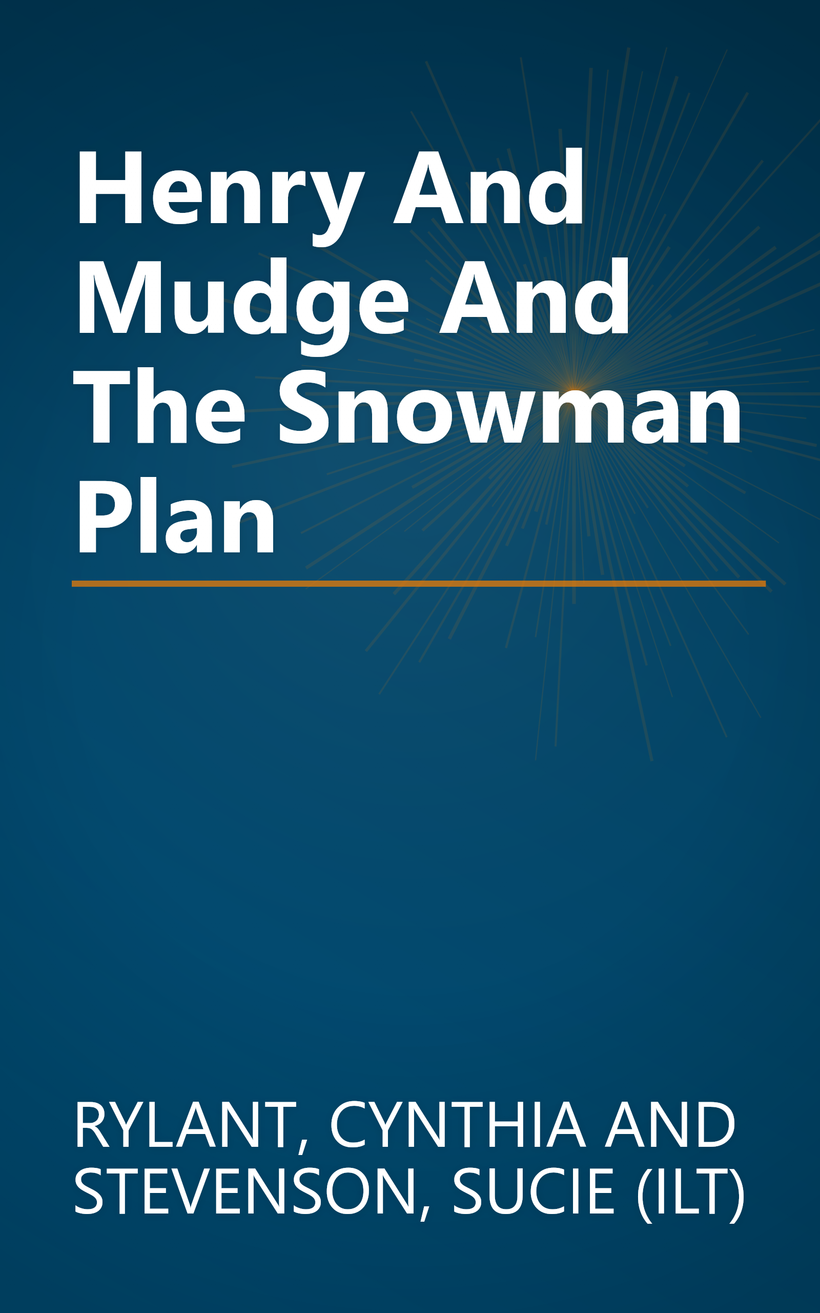 Henry And Mudge And The Snowman Plan book cover