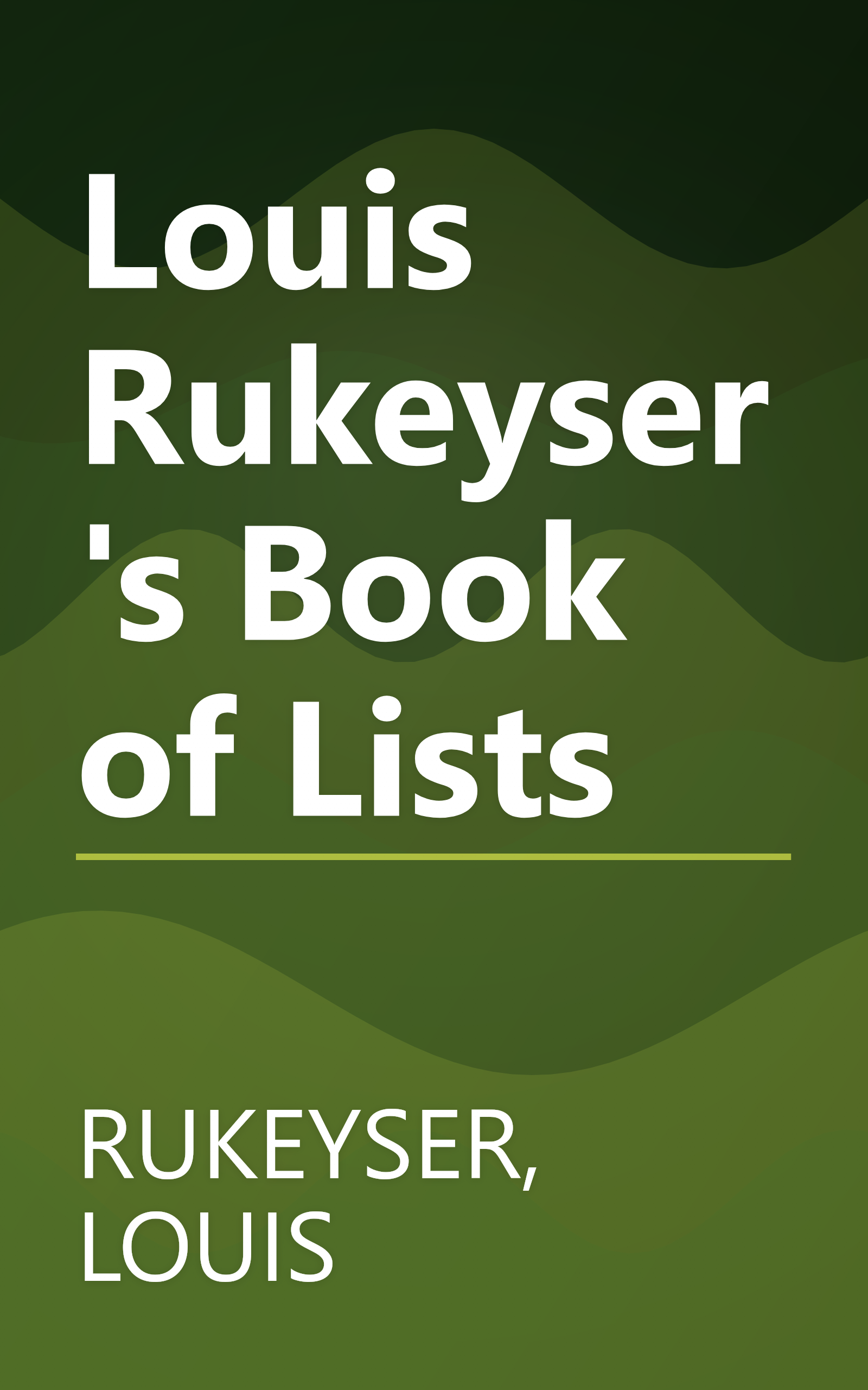 Louis Rukeyser's Book of Lists book cover