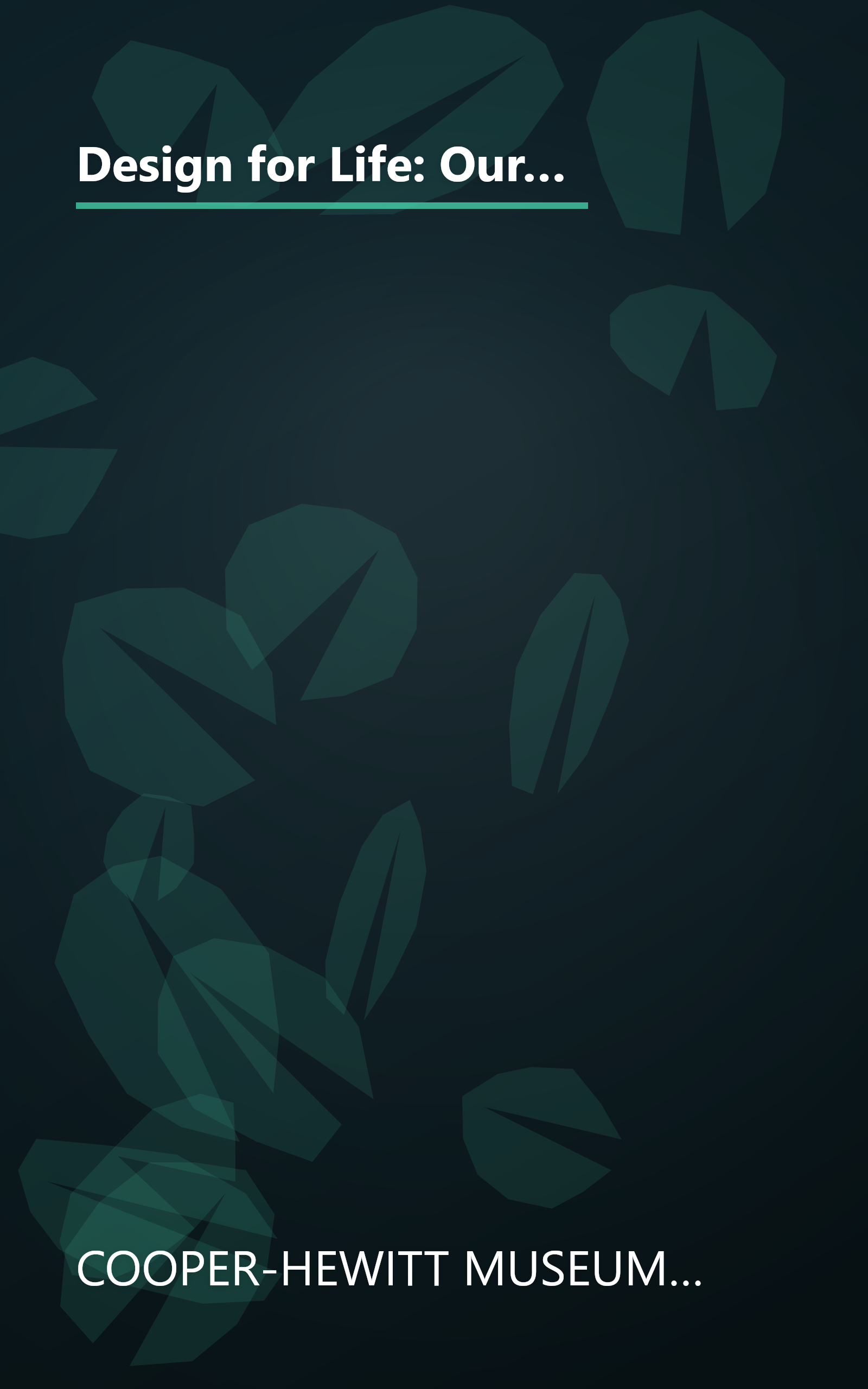 Design for Life: Our Daily Lives, the Spaces We Shape, and the Ways We Communicate, As Seen Through the Collections of the Cooper Hewitt National Design Museum book cover