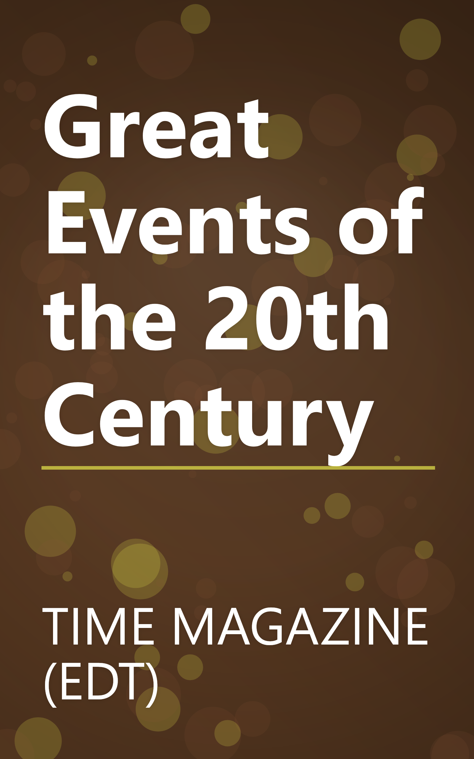 Great Events of the 20th Century book cover