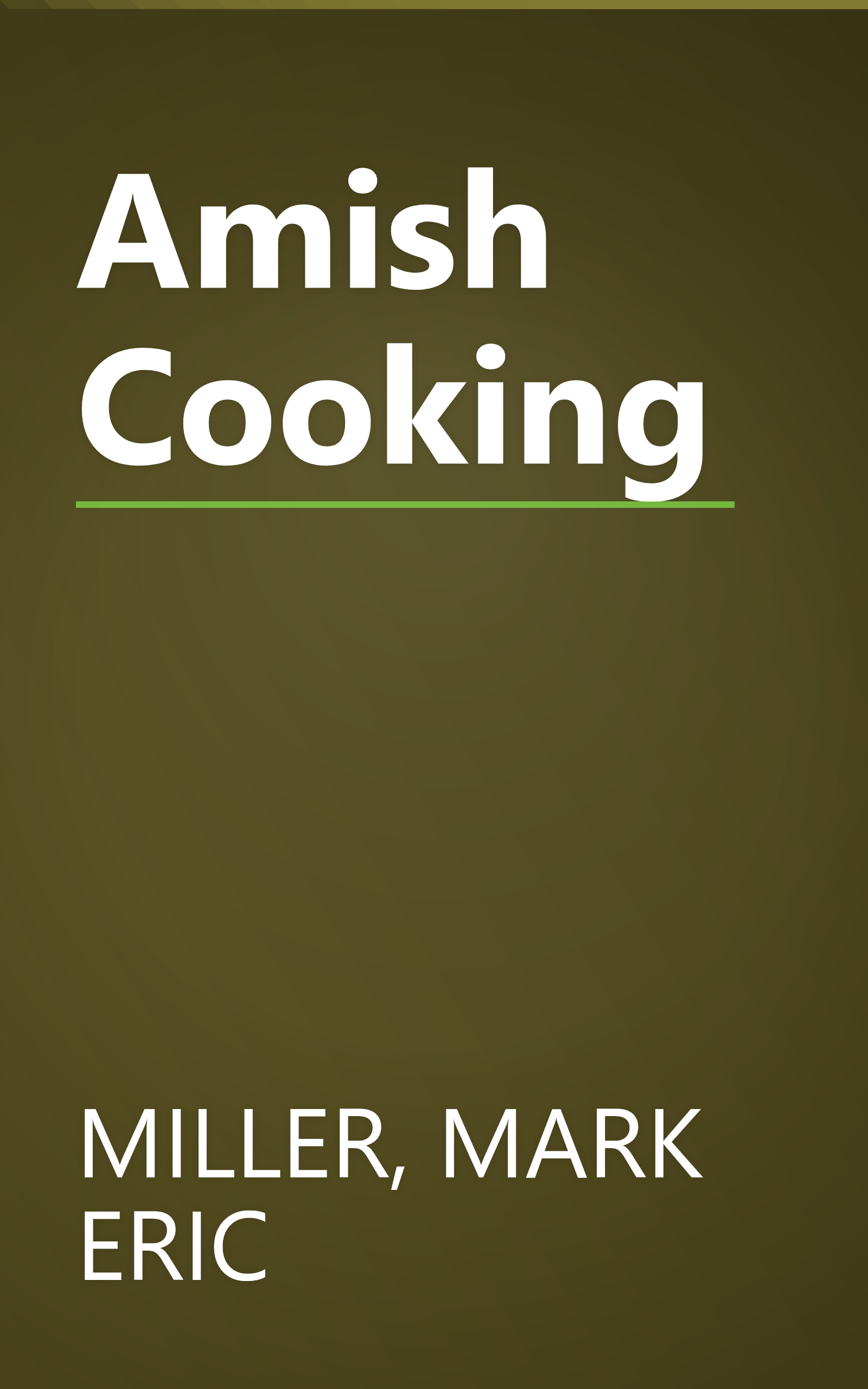 Amish Cooking book cover