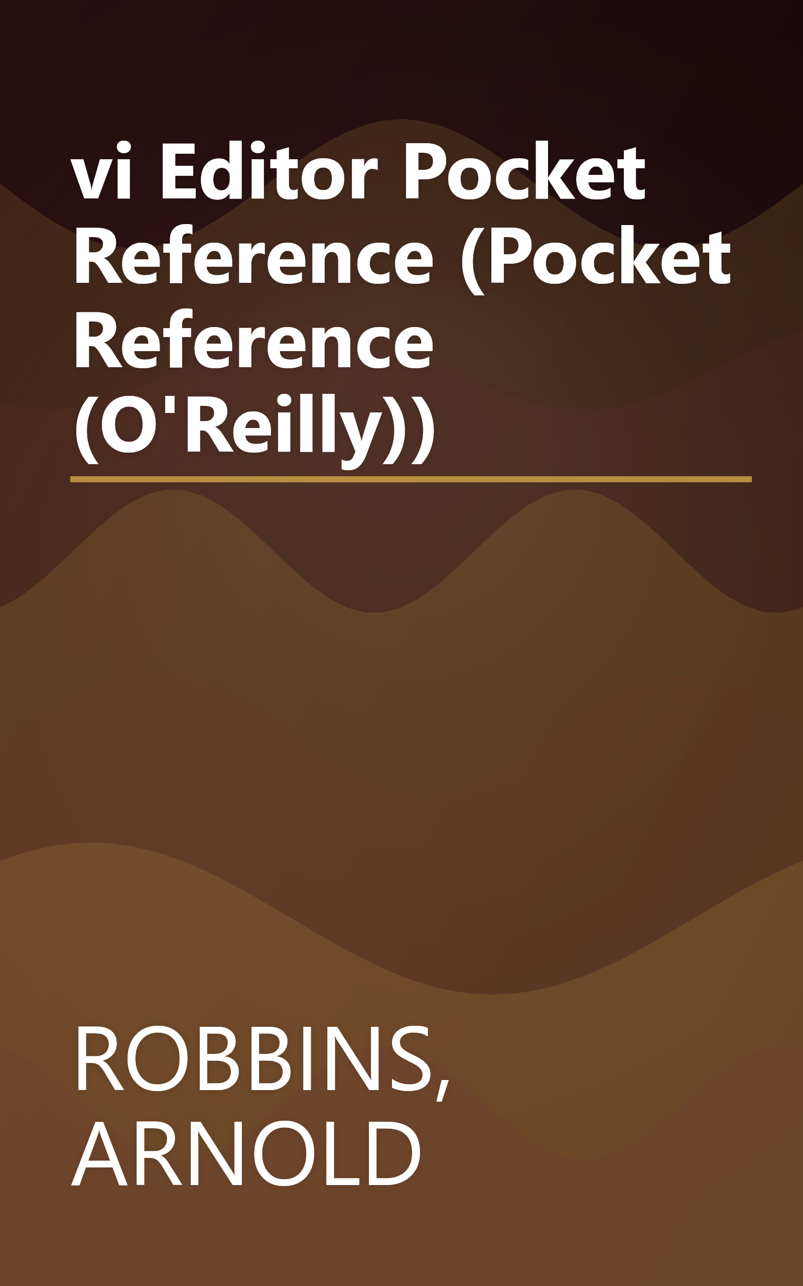 vi Editor Pocket Reference (Pocket Reference (O'Reilly)) book cover