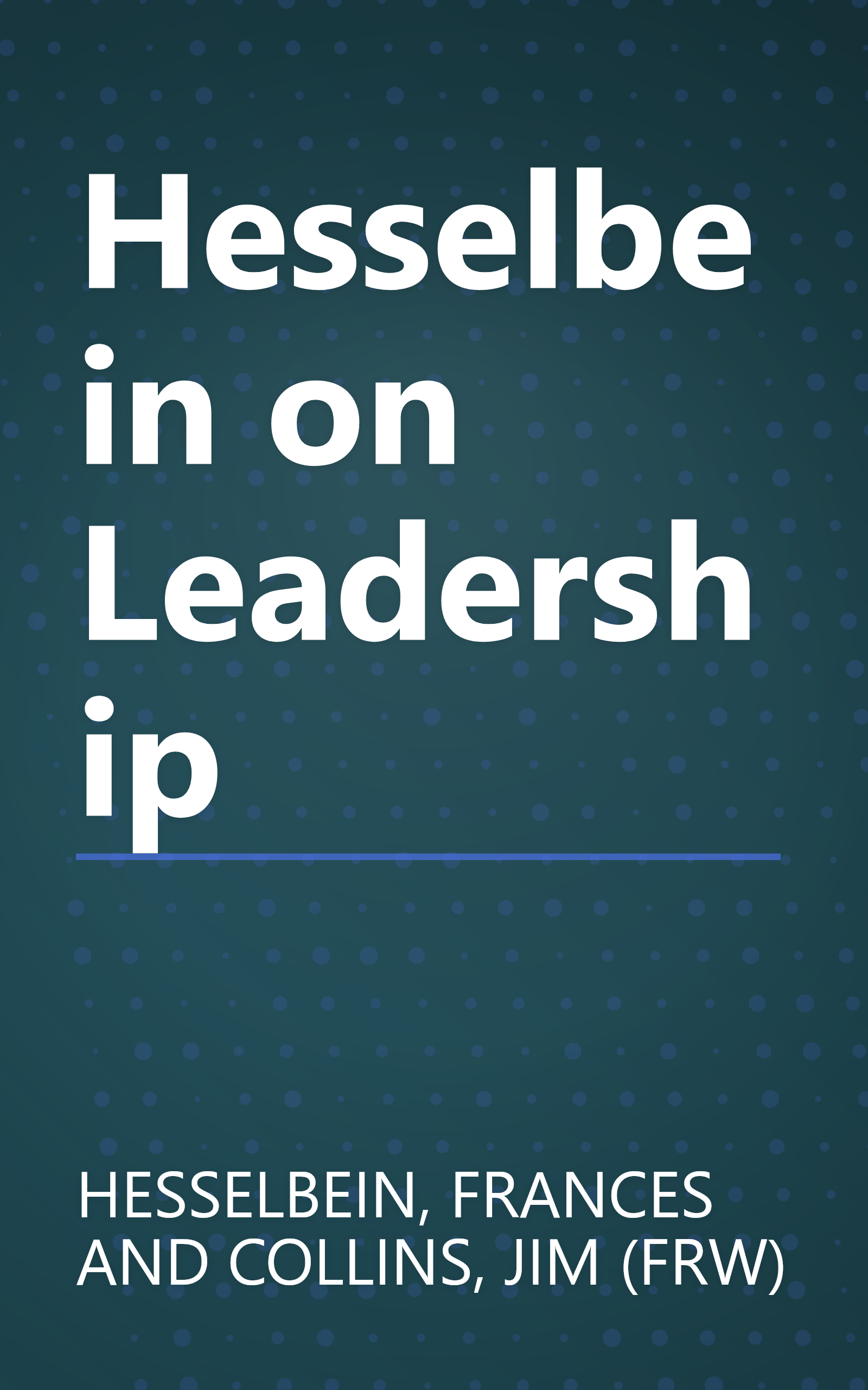 Hesselbein on Leadership book cover