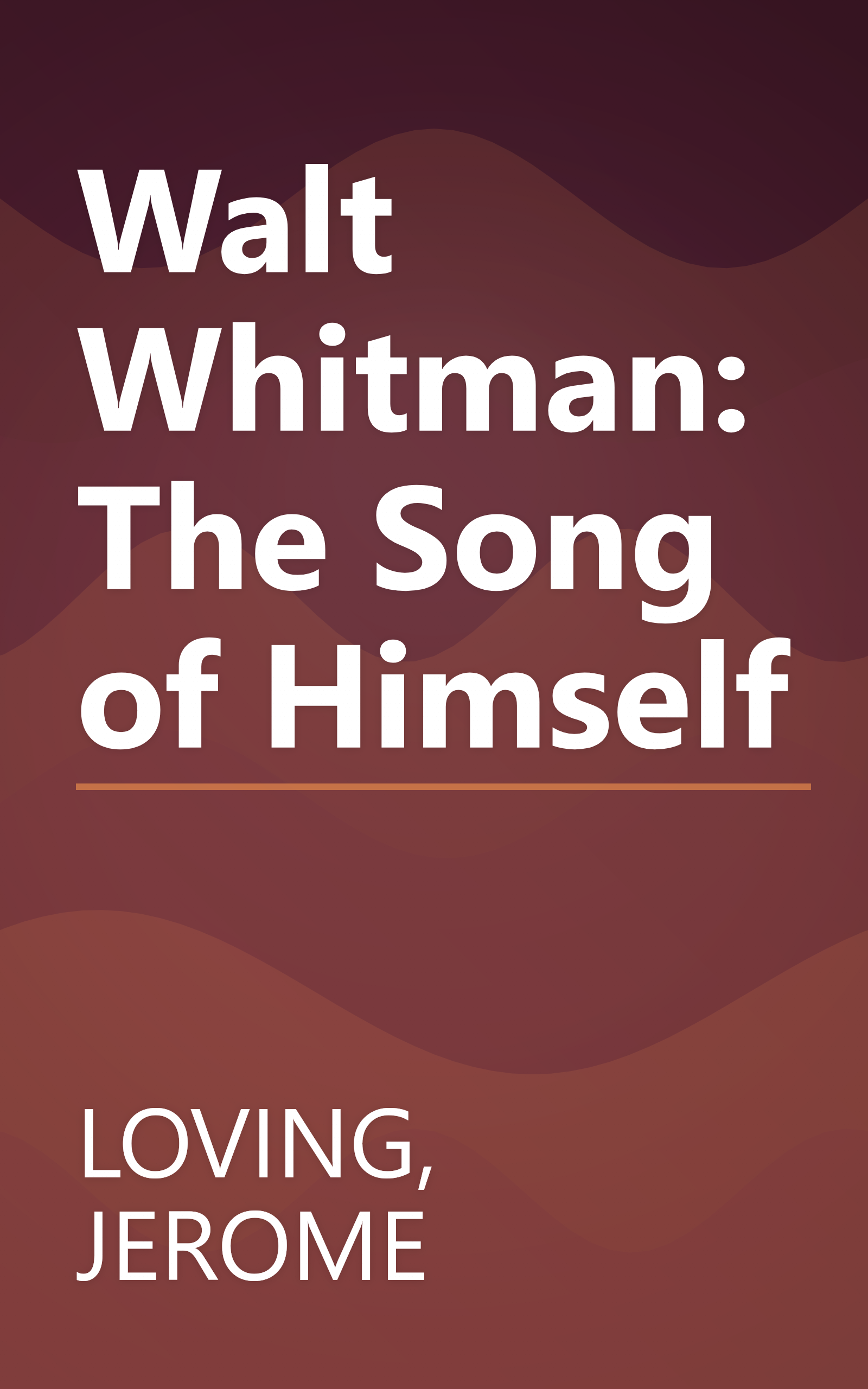 Walt Whitman: The Song of Himself book cover