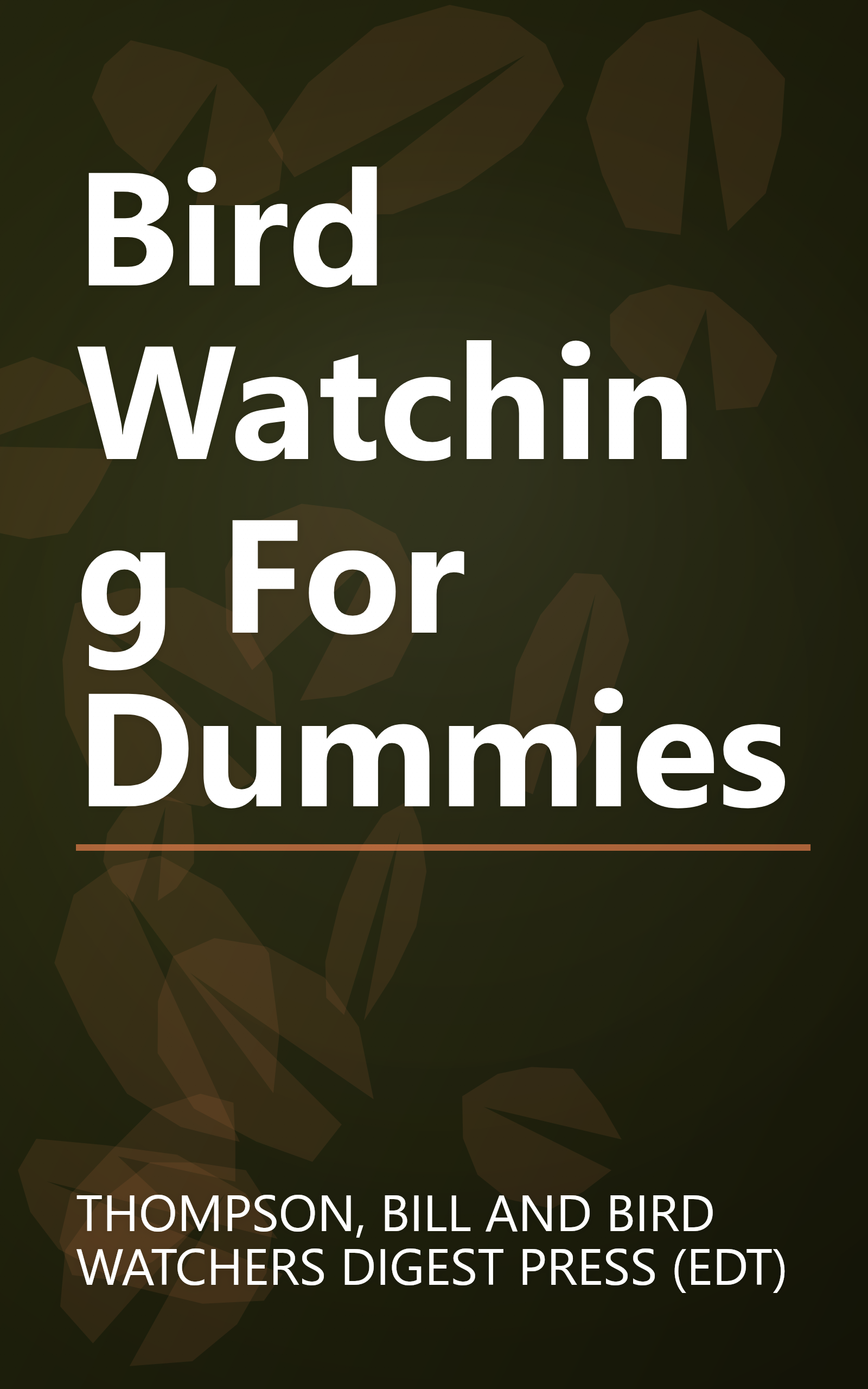 Bird Watching For Dummies book cover