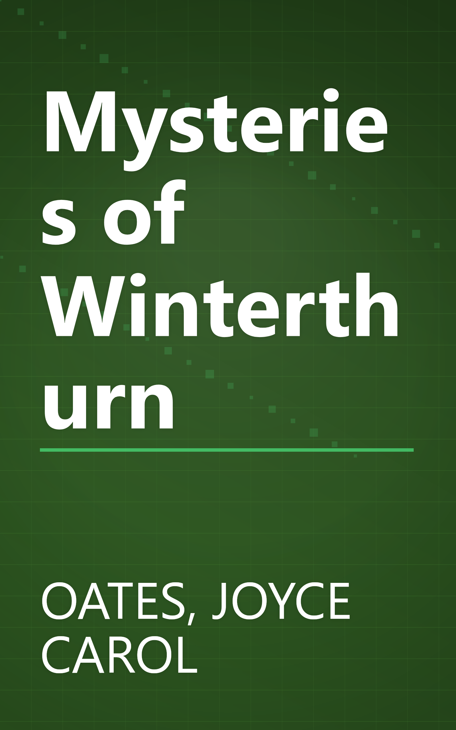 Mysteries of Winterthurn book cover