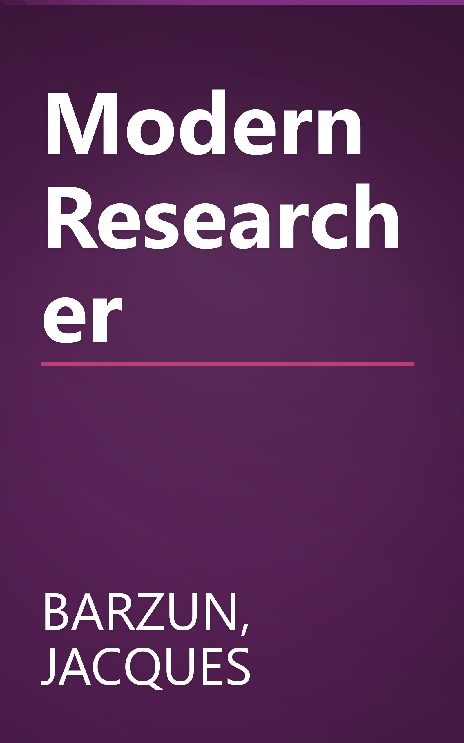 Modern Researcher book cover