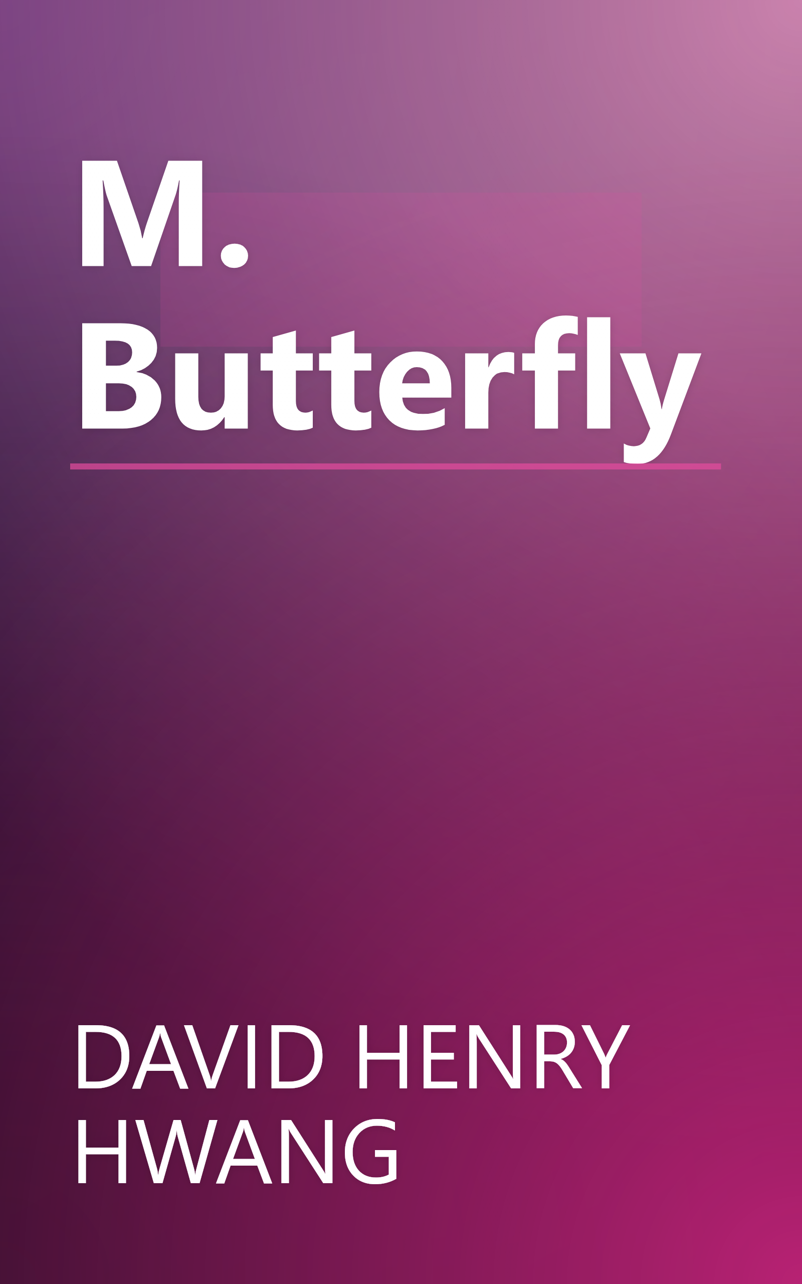 M. Butterfly book cover