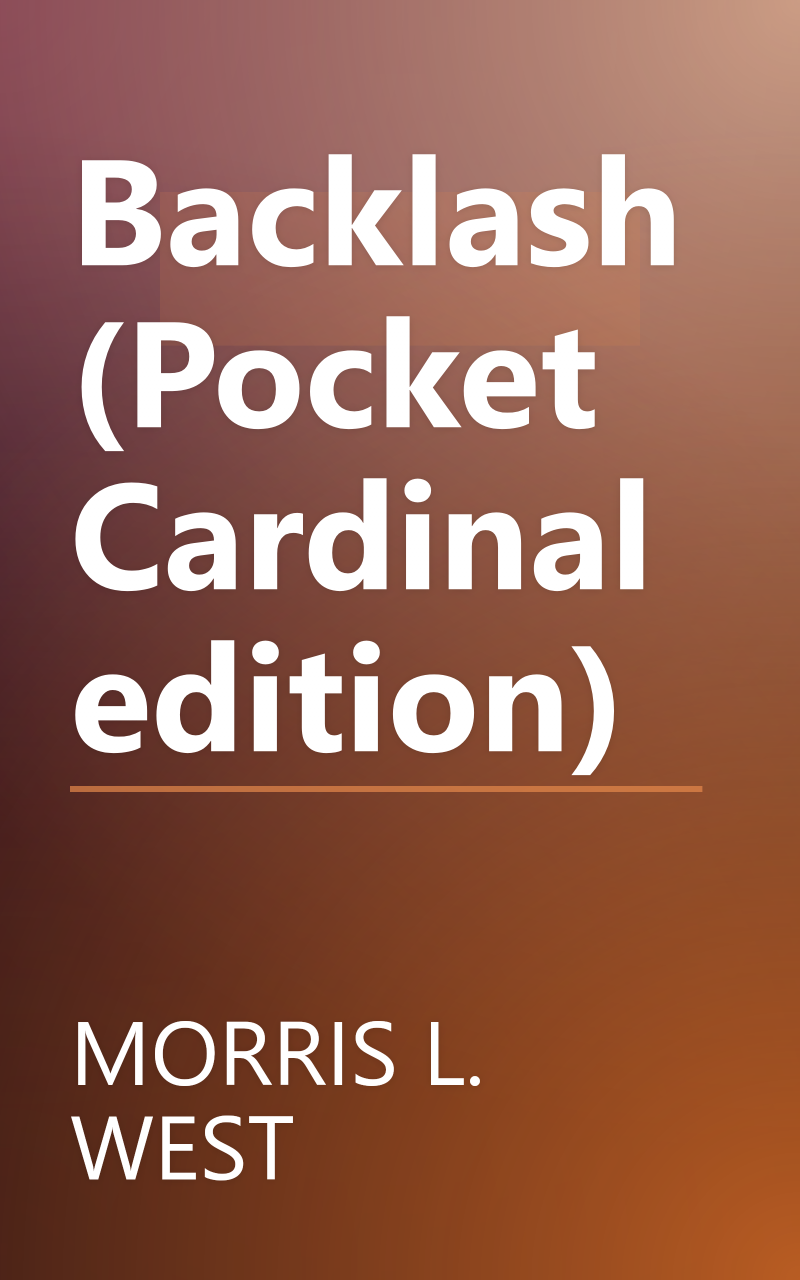 Backlash (Pocket Cardinal edition) book cover